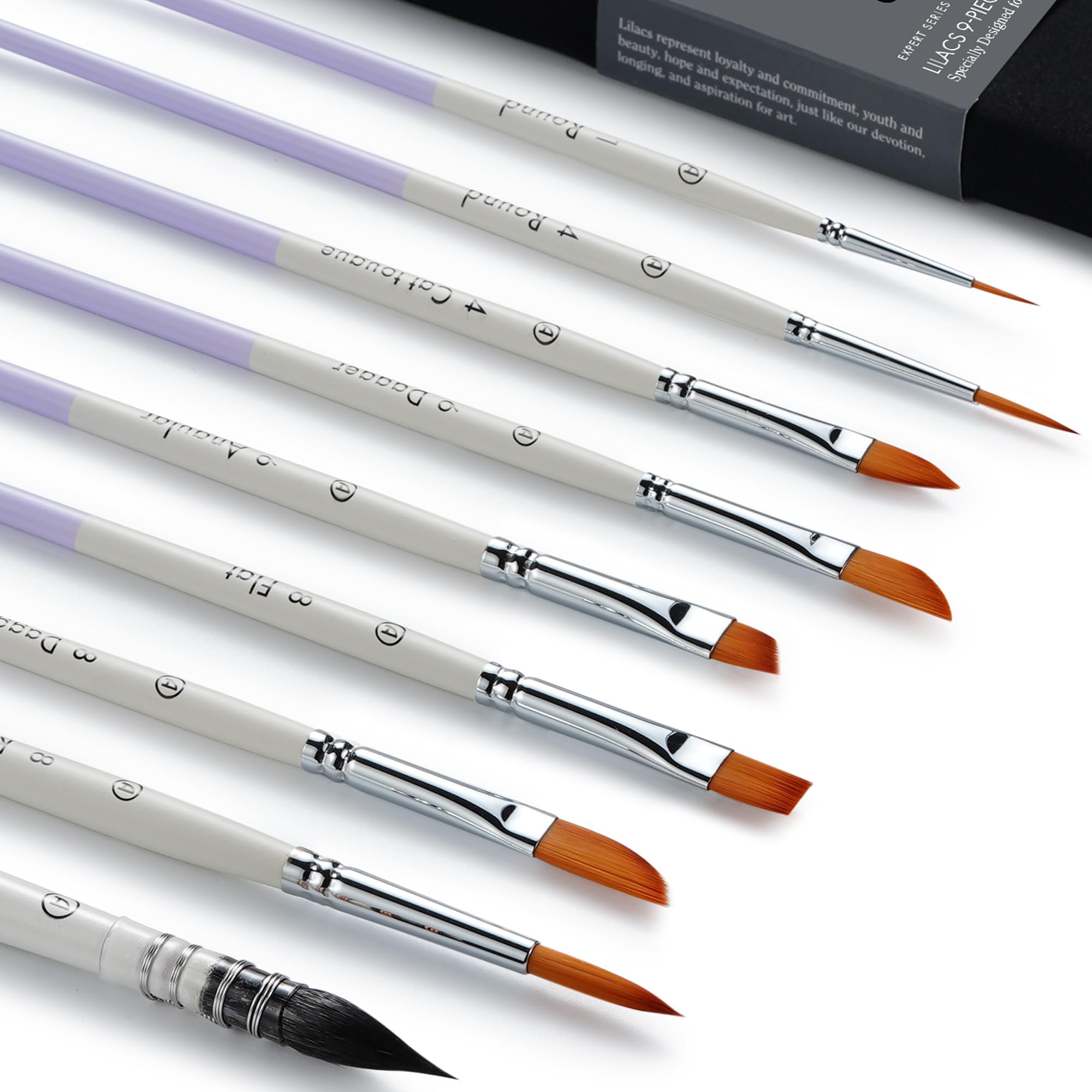 Amazon.com: FLYDOM ART Watercolor Paint Brushes Set,Detail Line Brush ...