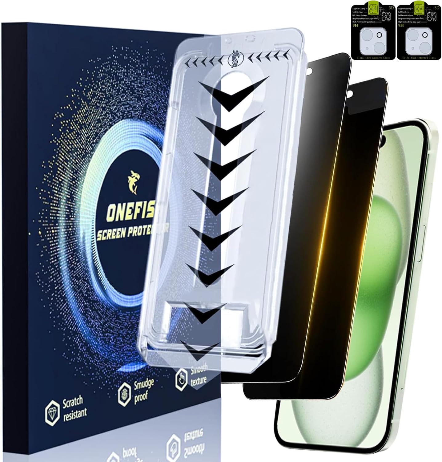 PERFECTOP 2 Piezas Protector de Pantalla Privacidad para iPhone 15 con ...