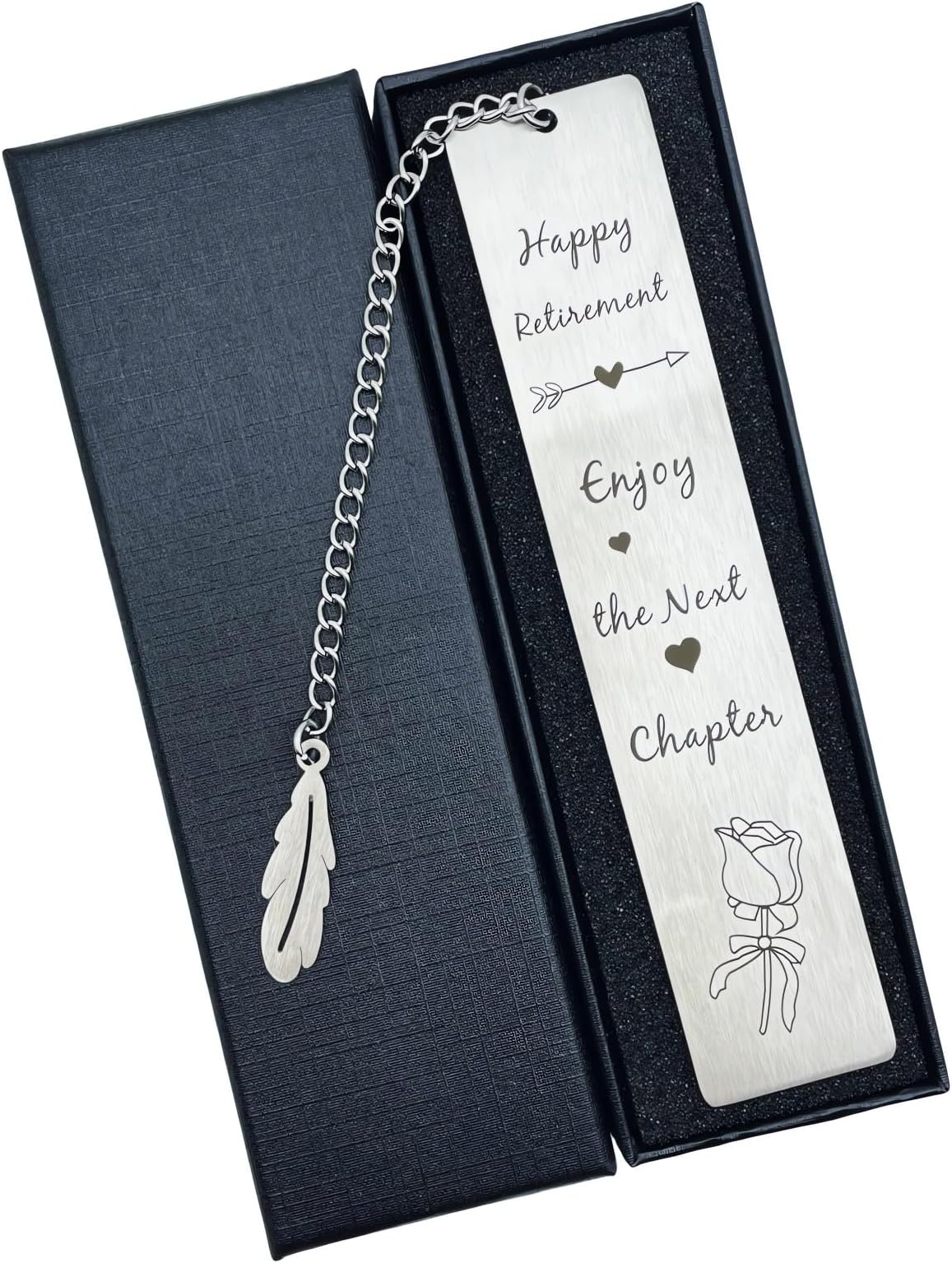 Metal Bookmark Gift, Engraved 'Happy Retirement Enjoy The Next Chapter ...