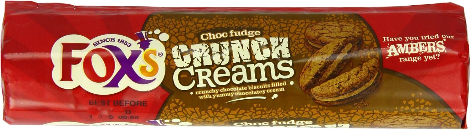 Fox's Creams Chocolate Fudge Biscuits 168 g (Pack of 20) : Amazon.co.uk ...