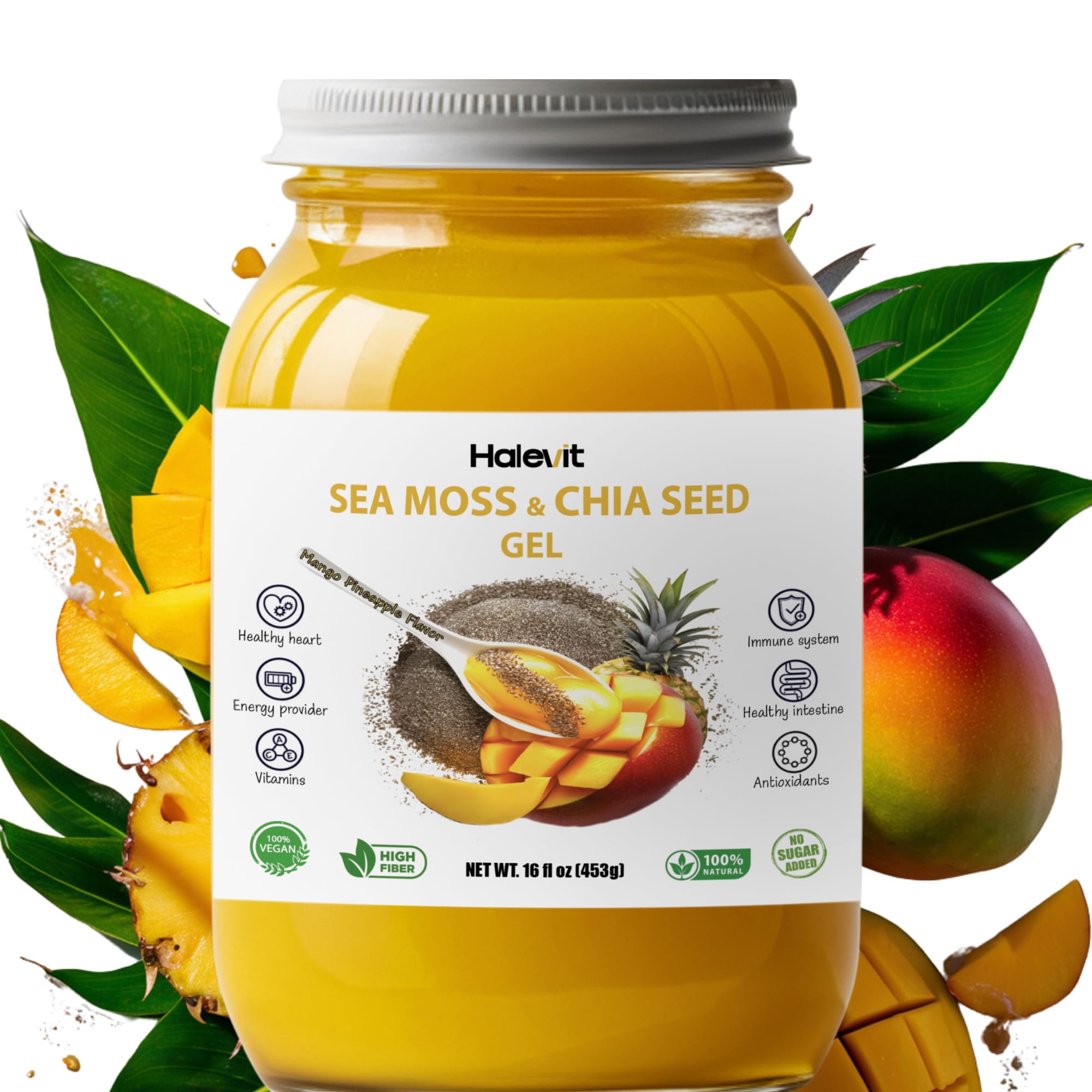 Amazon.com: Sea Moss Gel with Ground Chia Seeds, Sea Moss Gel Organic ...