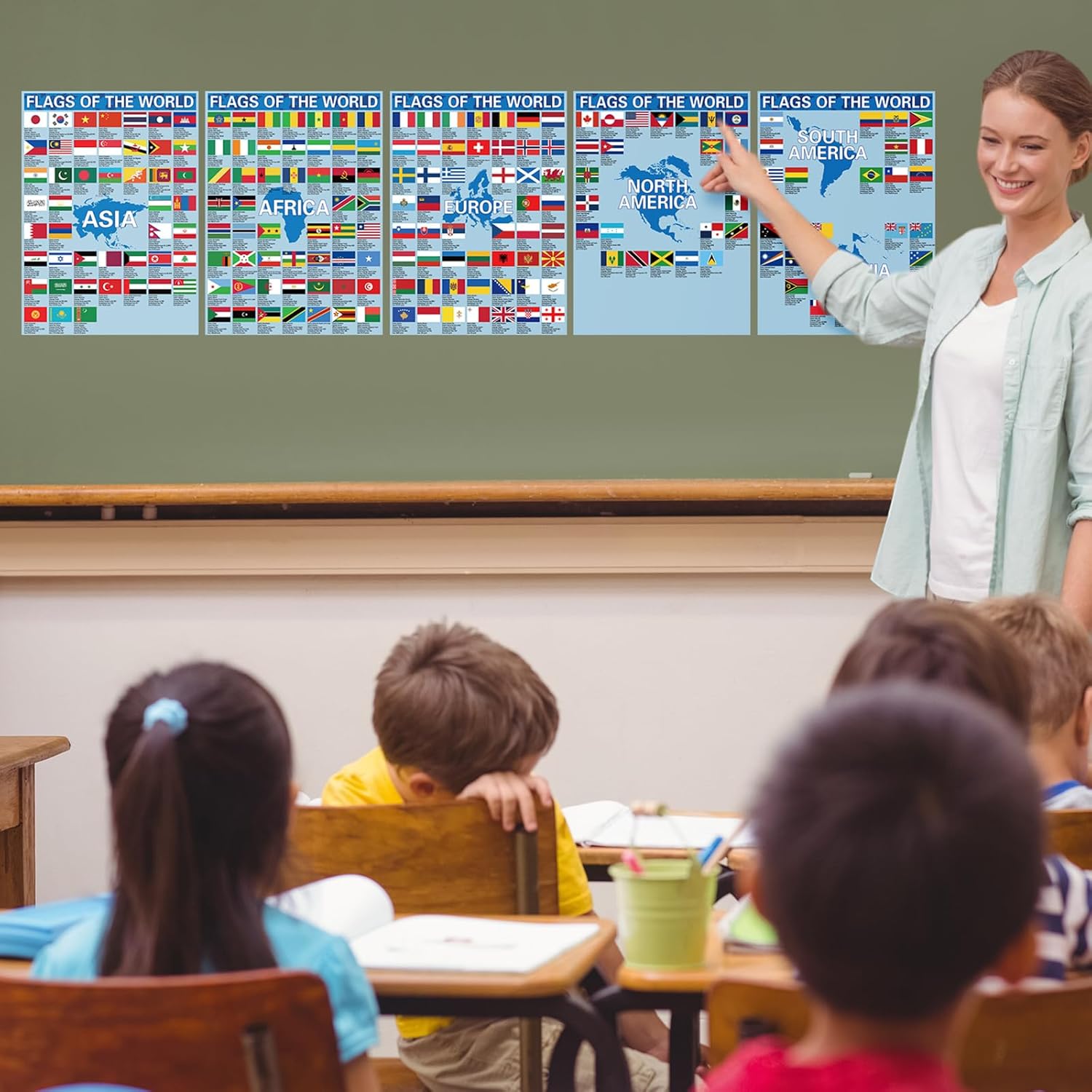 Outus 5 Pieces Flags of The World Posters World Australia | Ubuy