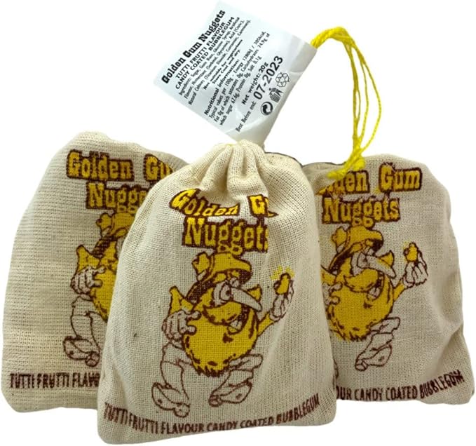 Gold Nuggets Bubble Gum (Pack of 3) : Amazon.co.uk: Grocery