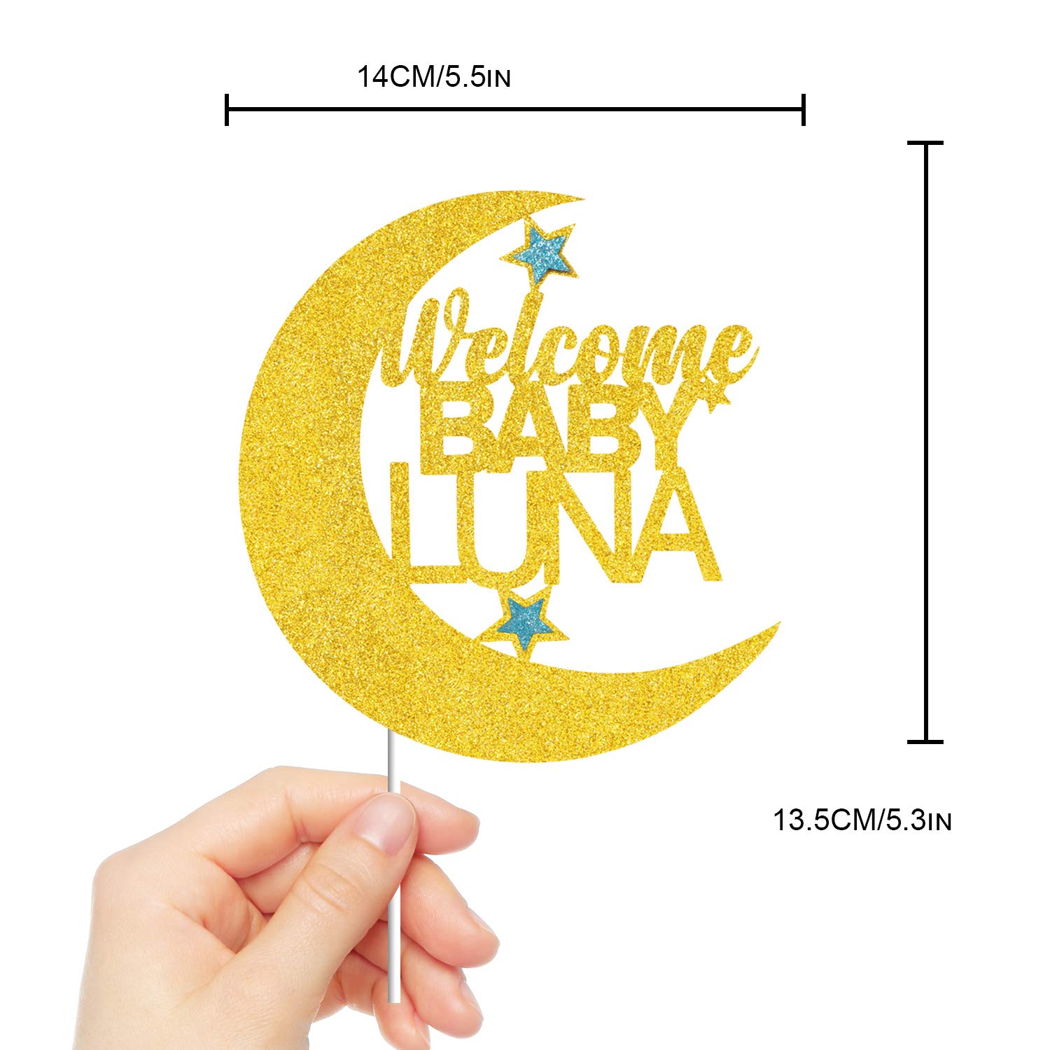 Buy Welcome Baby Luna Birthday Cake Topper - Loveable Baby's First ...