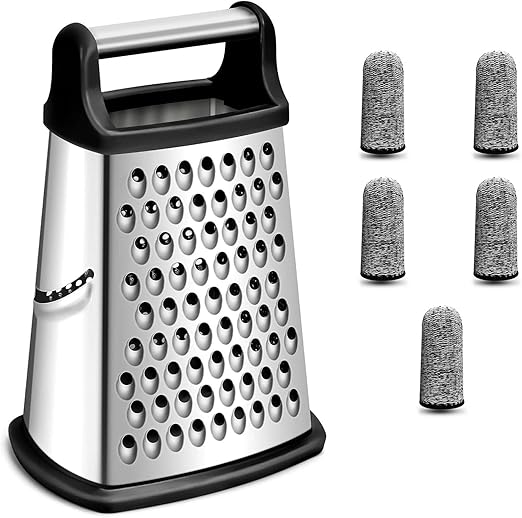 Amazon.com: Professional 4-Sided Box Grater with Cut-Resistant Finger ...