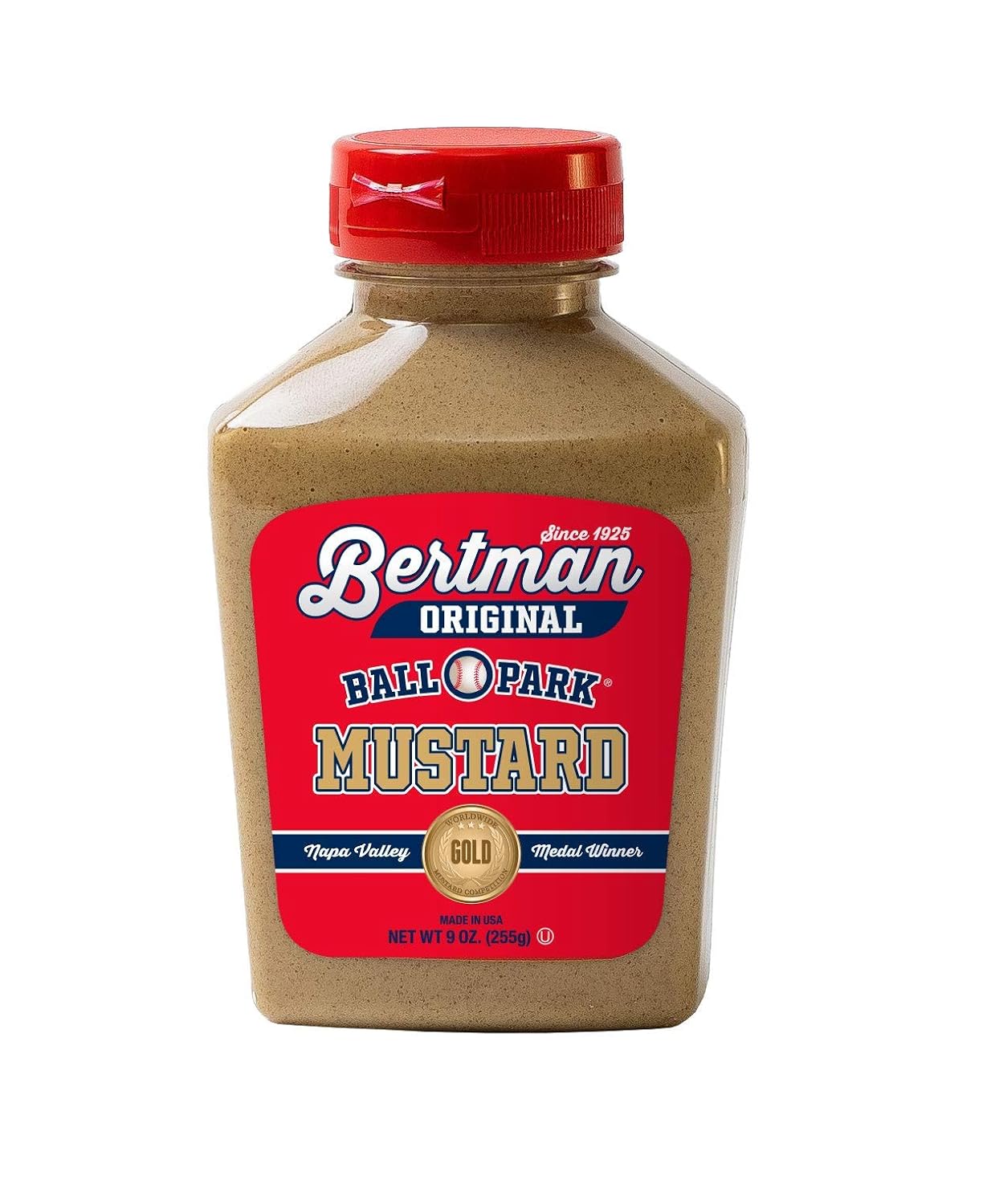 Amazon.com : Bertman Original Ball Park Mustard, 9 oz : Mustard ...