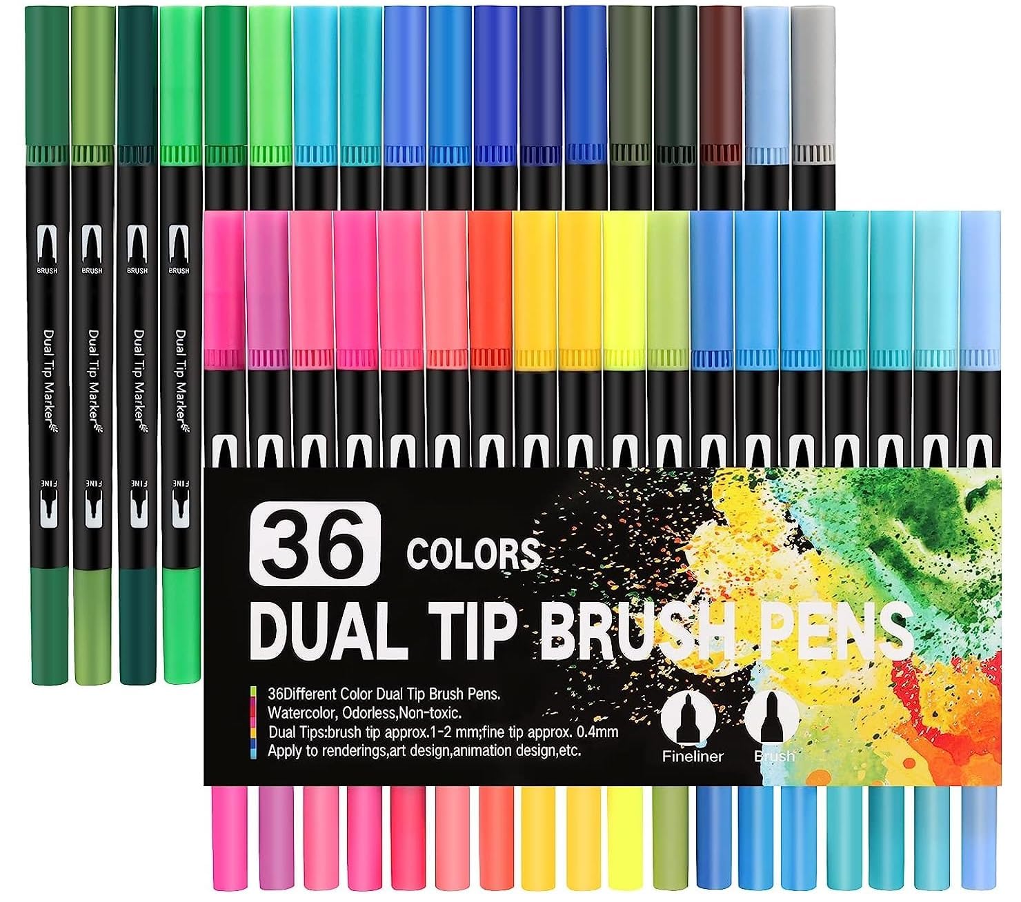 Wynhard Brush Pen Sketch Pen Set Dual Tip Brush Pens Markers for ...