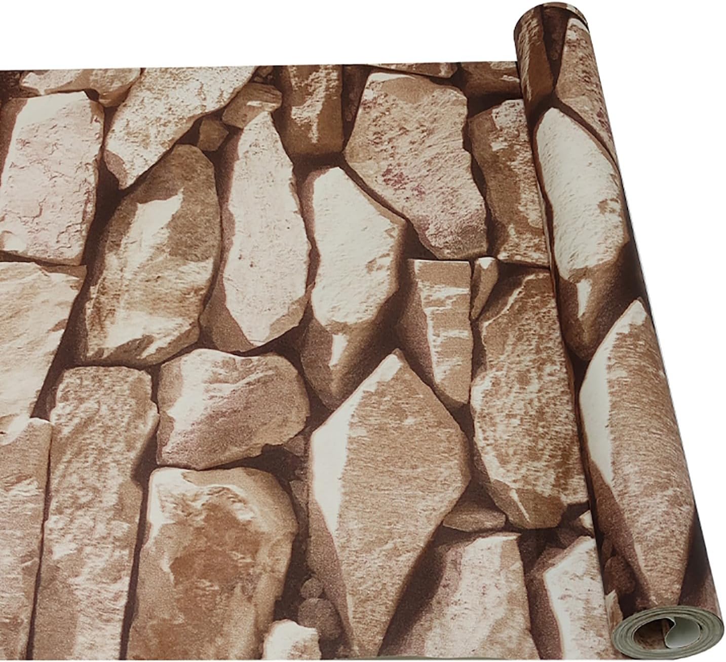 Trafagala Rustic Brick Effect Wallpaper 3D Brick and Stone Pattern ...