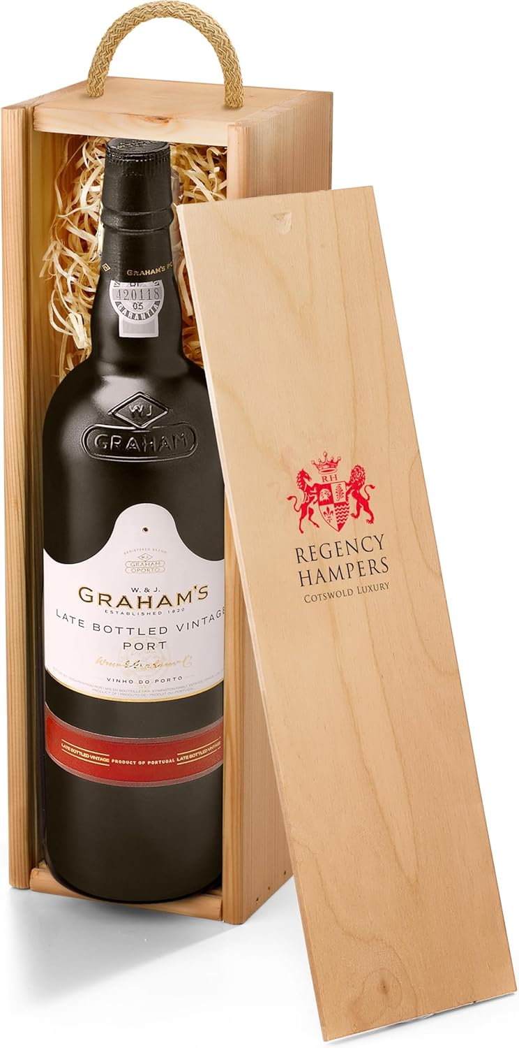 Luxury Port Gift Box - Grahams Late Bottled Vintage Ruby Port in Wooden ...