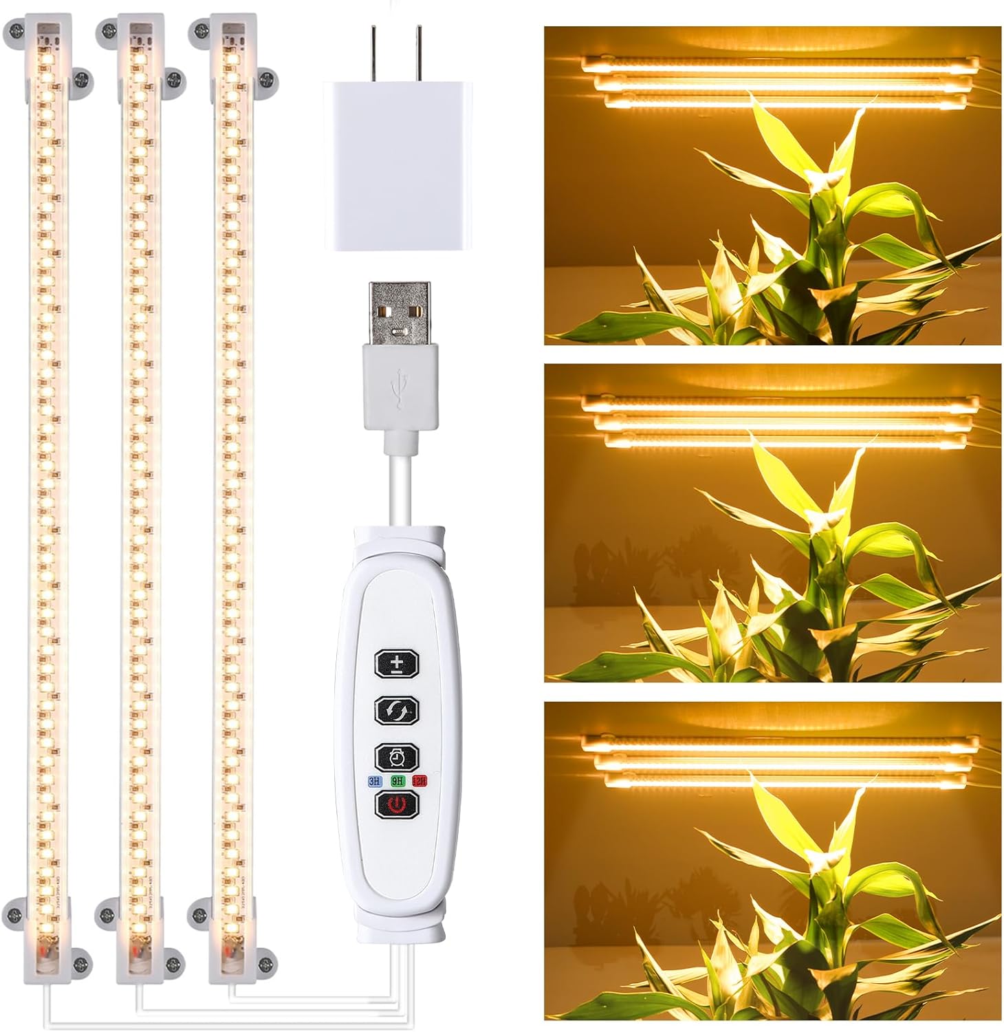 Amazon.com : LED Grow Light Strips for Indoor Plants Full Spectrum ...