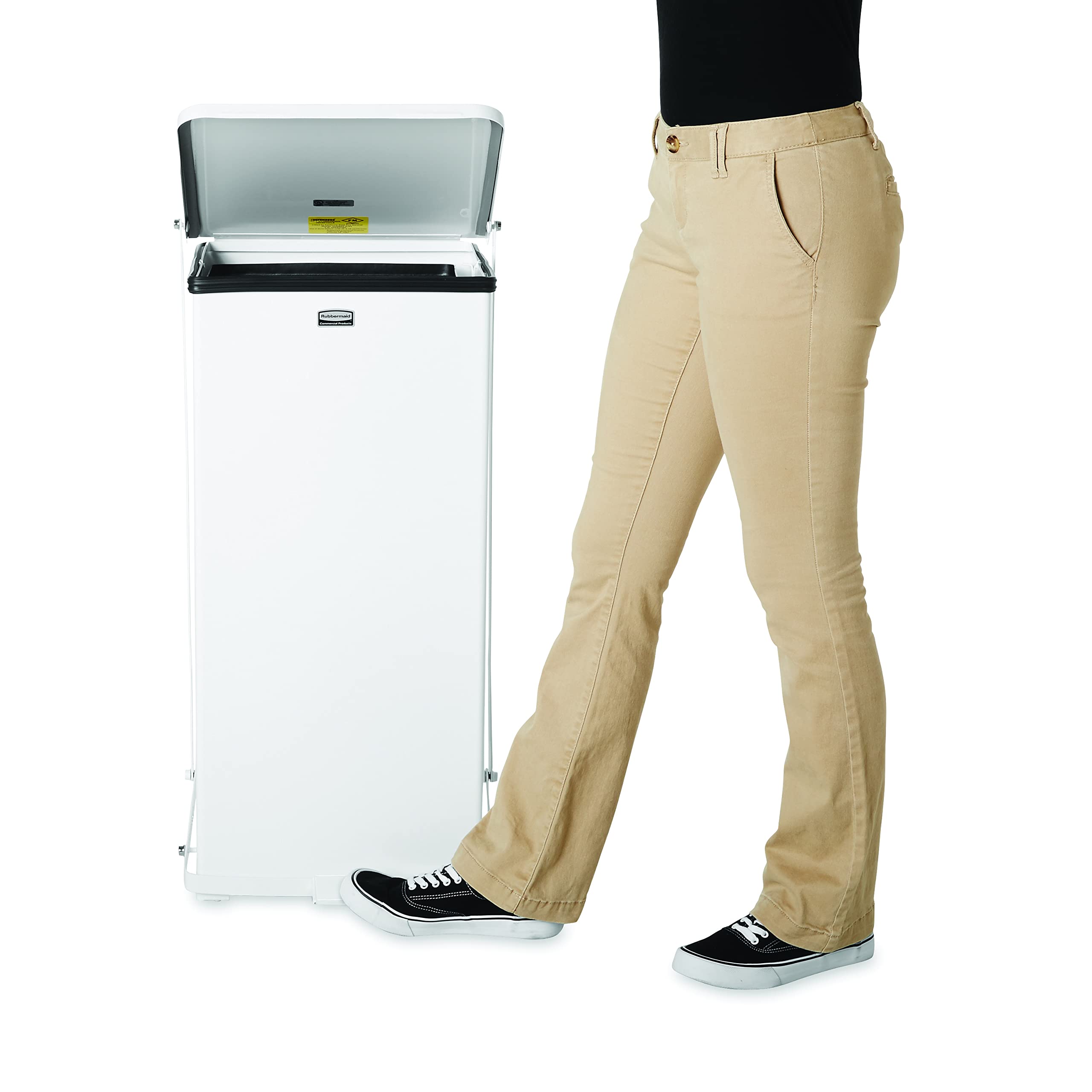 Rubbermaid Commercial Products Defenders Biohazard Step on Trash Can ...