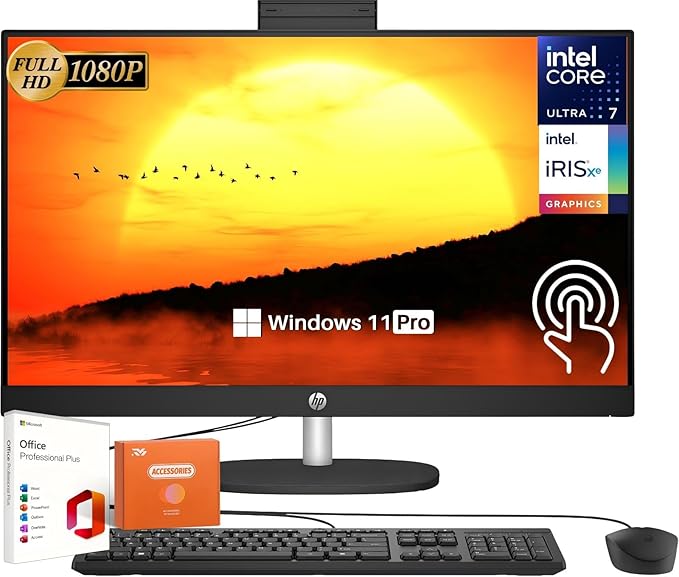 Amazon.com: HP 27 inch All-in-One Desktop Computer - 27" FHD ...