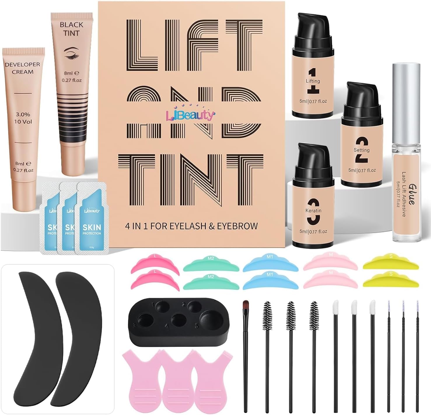 Amazon.com: Libeauty Lash Lift and Color Kit Brow Lamination Kit with ...
