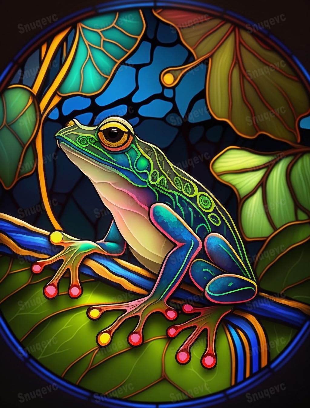 Amazon.com: Painted Art Frog 1000-Piece Adult Jigsaw Puzzle - Perfect ...