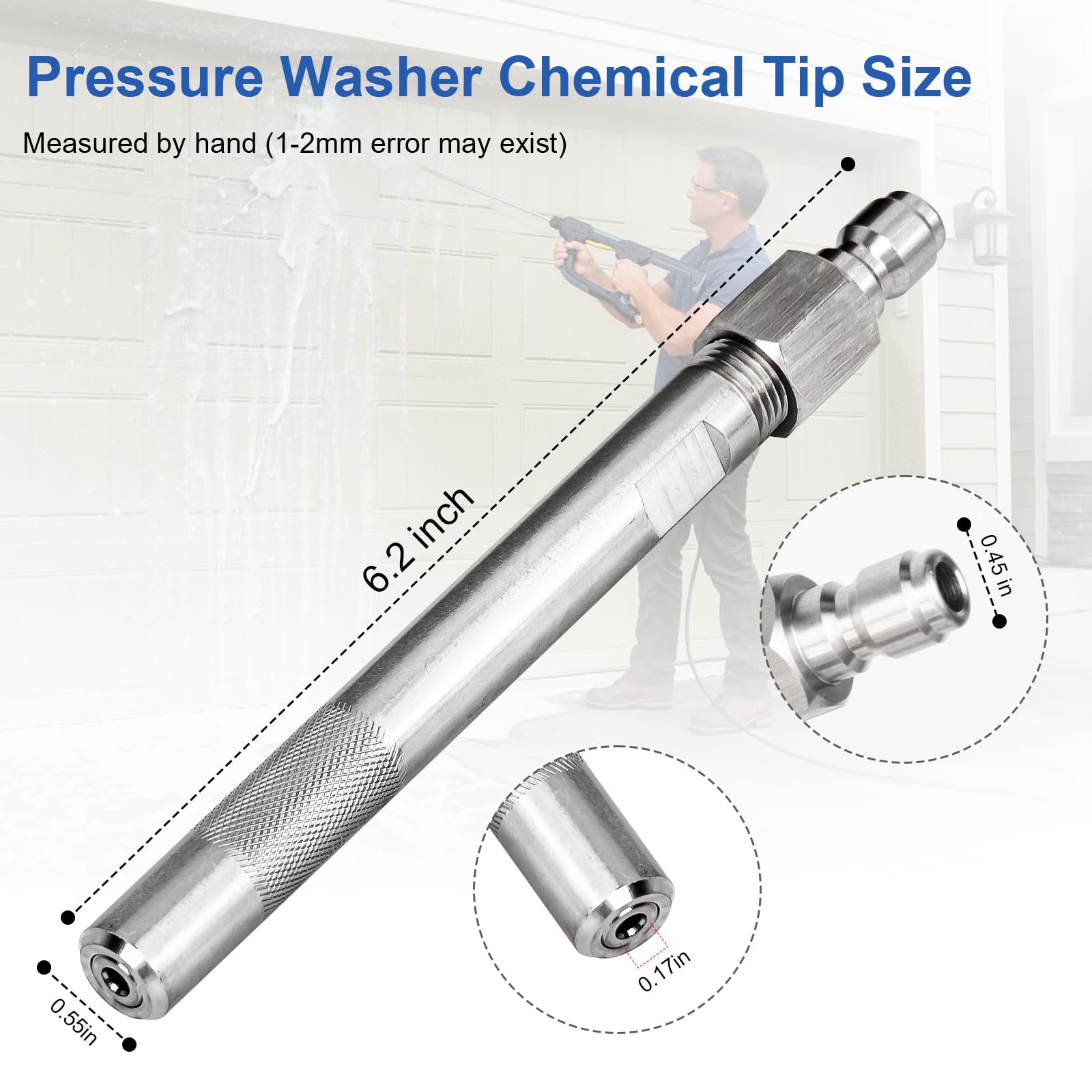 Snapklik.com : Pressure Washer Long Range Chemical Nozzle For Ladder Saver
