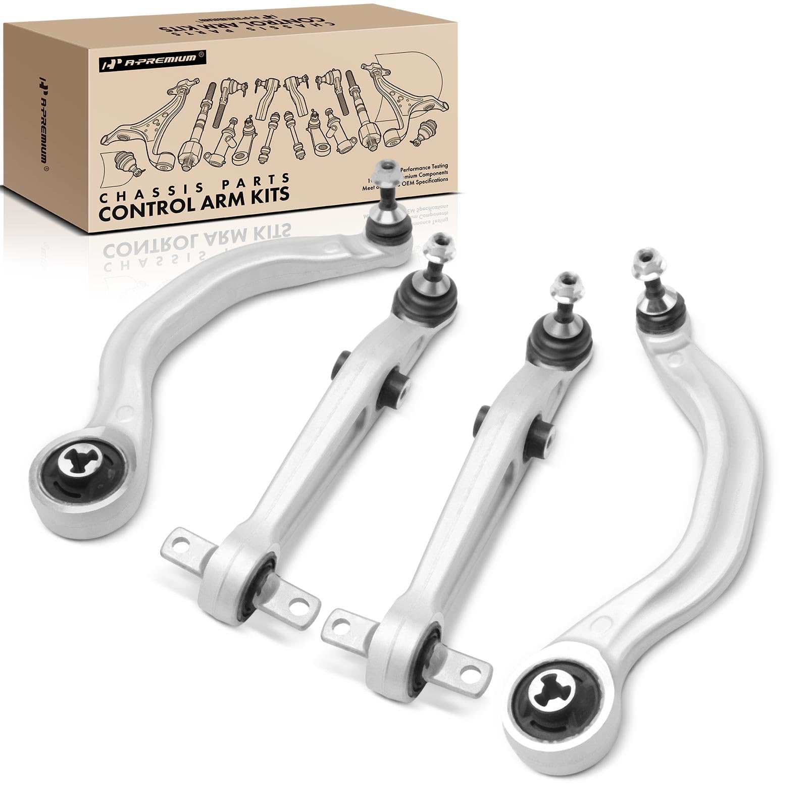 Amazon.com: A-Premium Set of 4, Front Rearward Lower Control Arm Kit ...