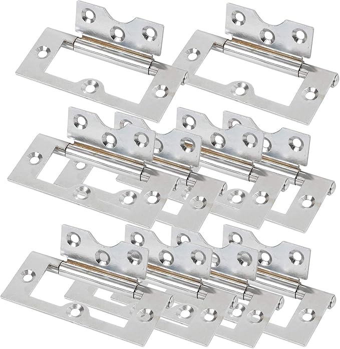 5 Pairs (10 Unit) Flush Hinges Polished Chrome 76mm x 33mm : Amazon.co ...
