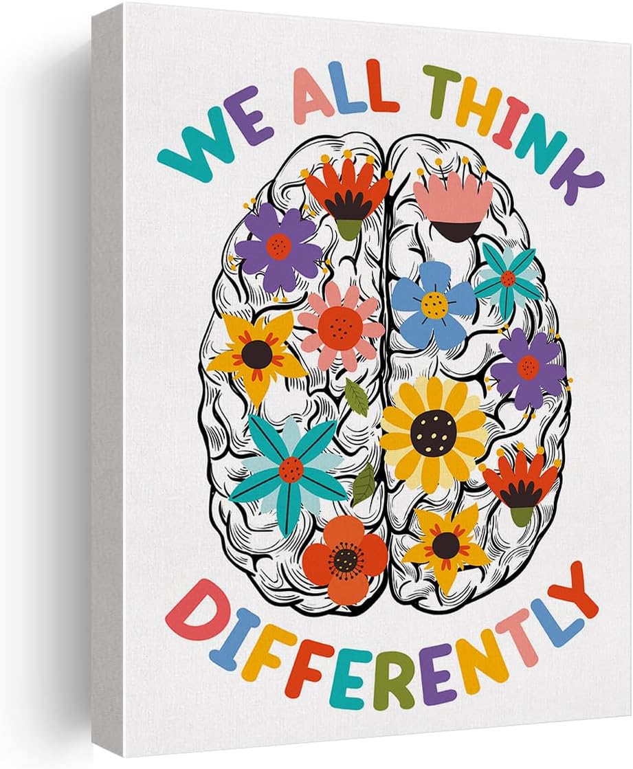 Amazon.com: Inspirational Mental Health Canvas Wall Art Decor ...