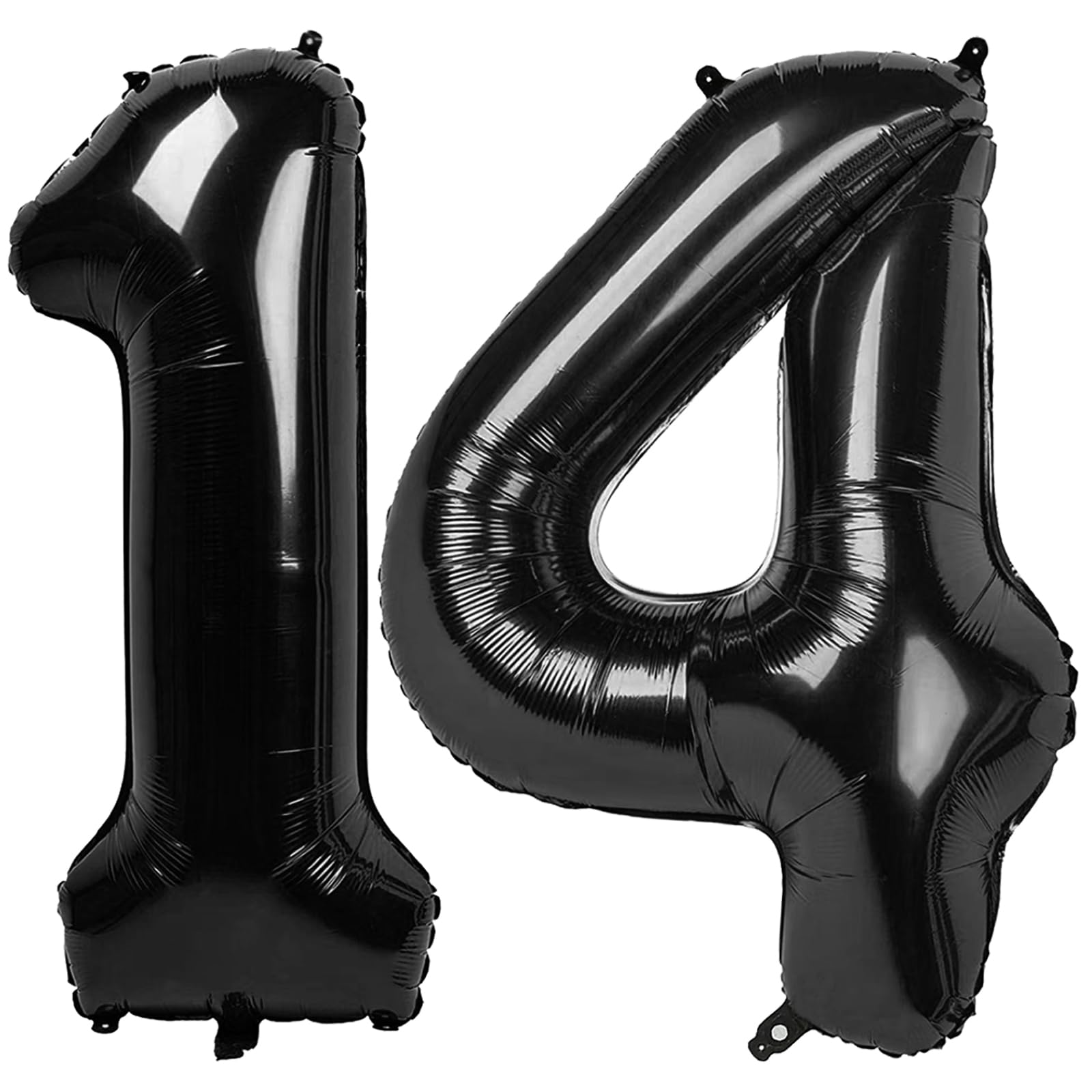 Snapklik.com : 14 Balloon Number, Black Number 14th Birthday Balloons ...