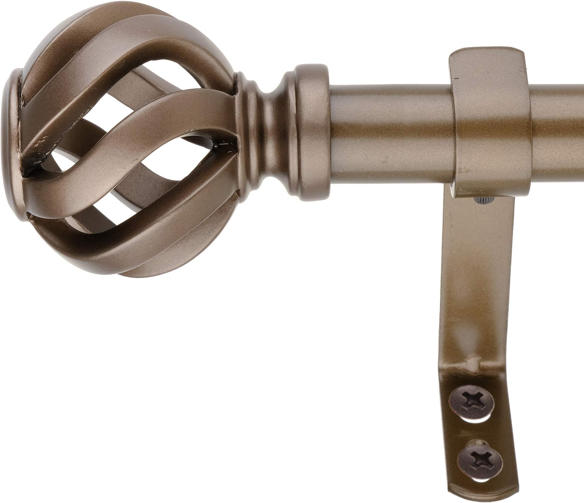 Amazon.com: Decopolitan 1" Industrial Double Curtain Rod Set, 72 to 144 ...