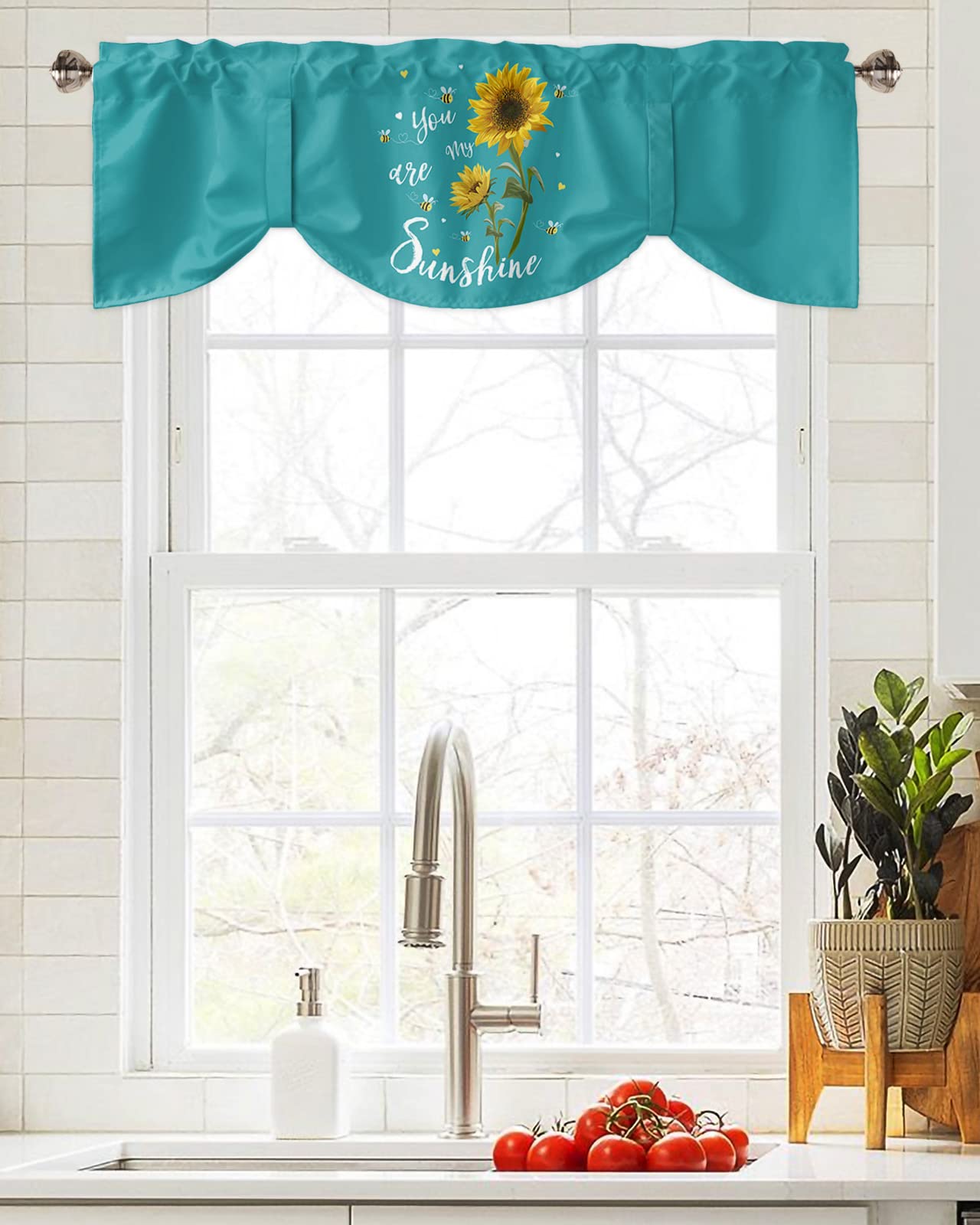 Teal Leaf Valances