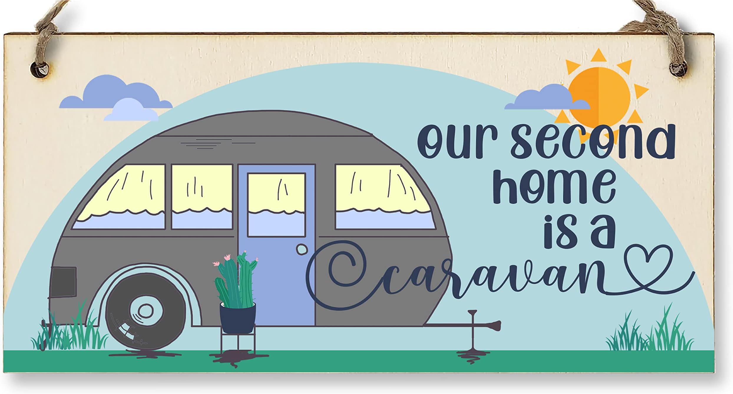RED OCEAN Caravan Rules Novelty Hanging Plaque Campervan Outdoor Garden ...