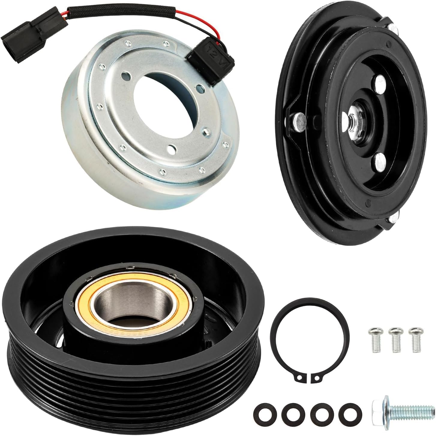 KAC 68671 AC Compressor Clutch Kit compatible with Nissan Murano 2009 ...