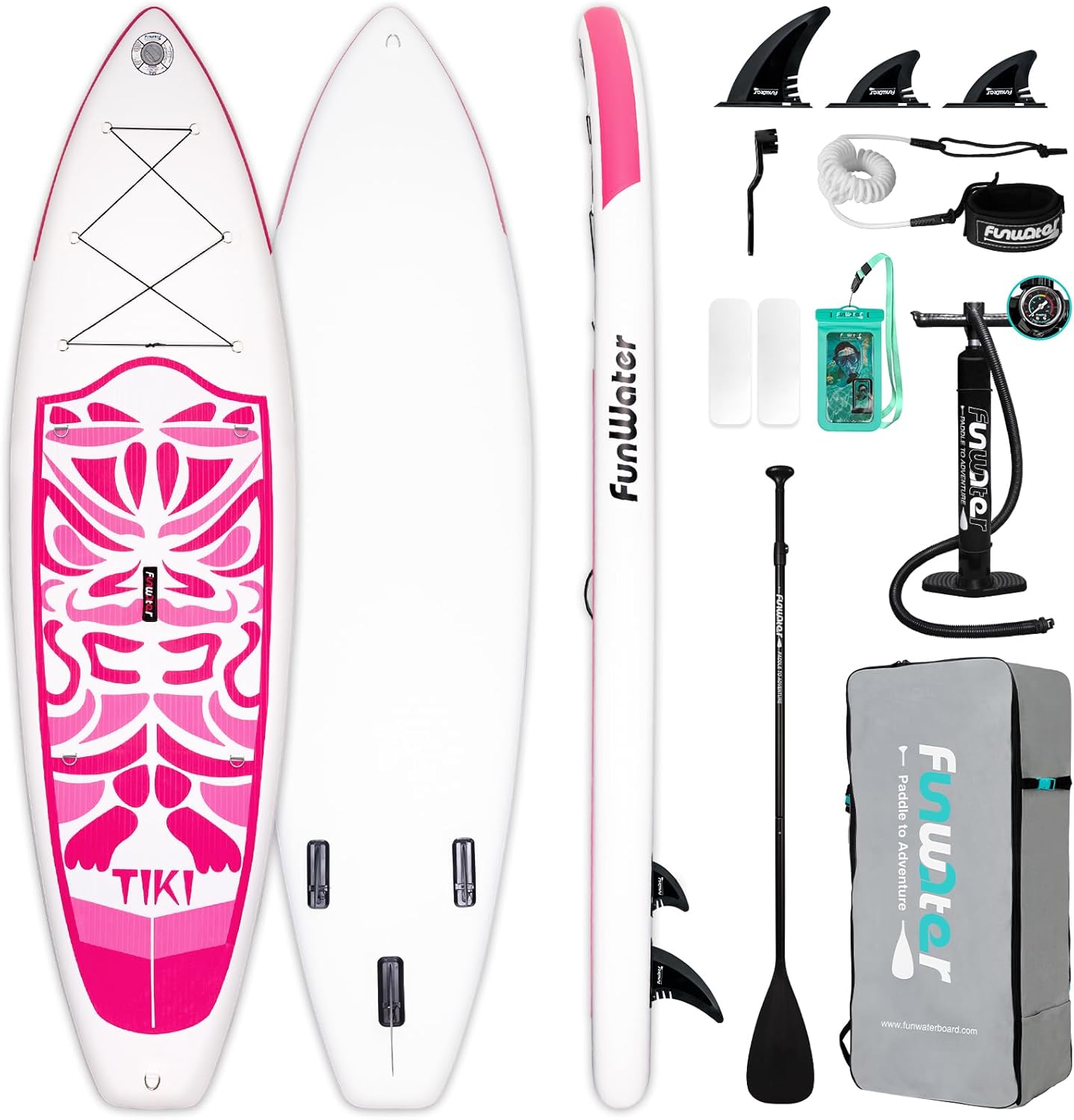 FunWater Inflatable 10'6×33"×6" Ultra-Light (17.6lbs) SUP for All Skill ...
