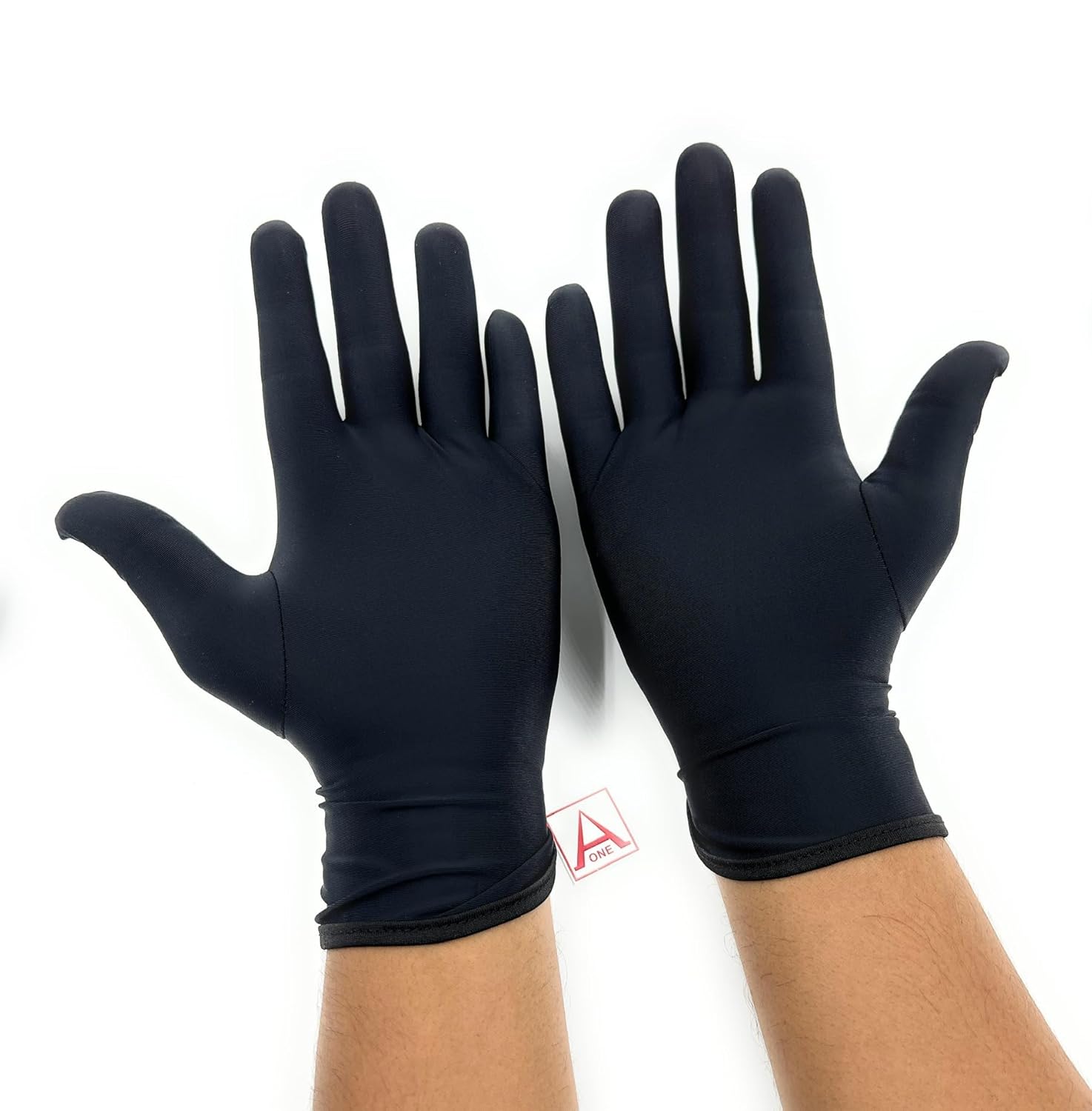Aone Premium Microfiber Lint Free Hand Gloves 1 Pair Black Anti-Smear ...