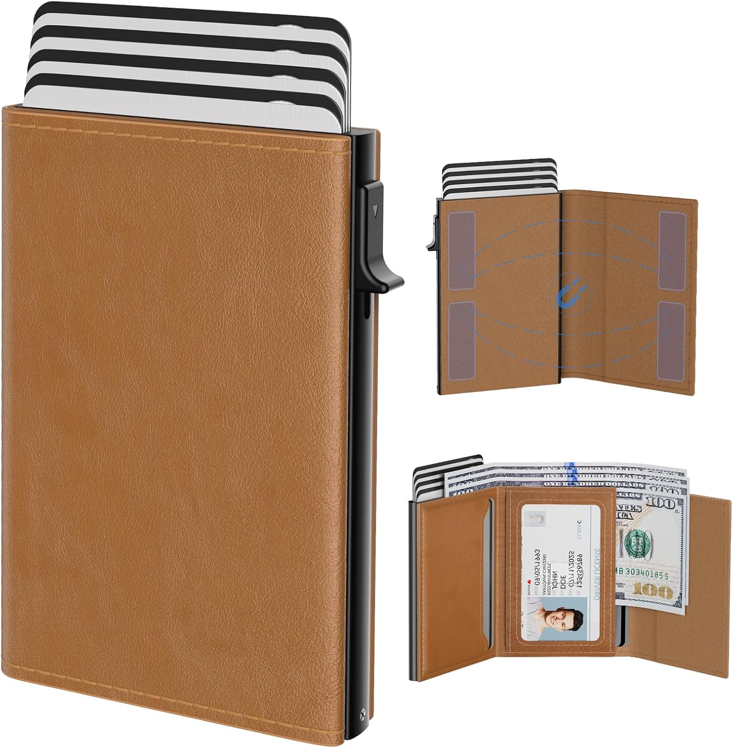 Amazon.com: typecase Mens Wallet Card Holder: Pop Up Aluminum Case ...