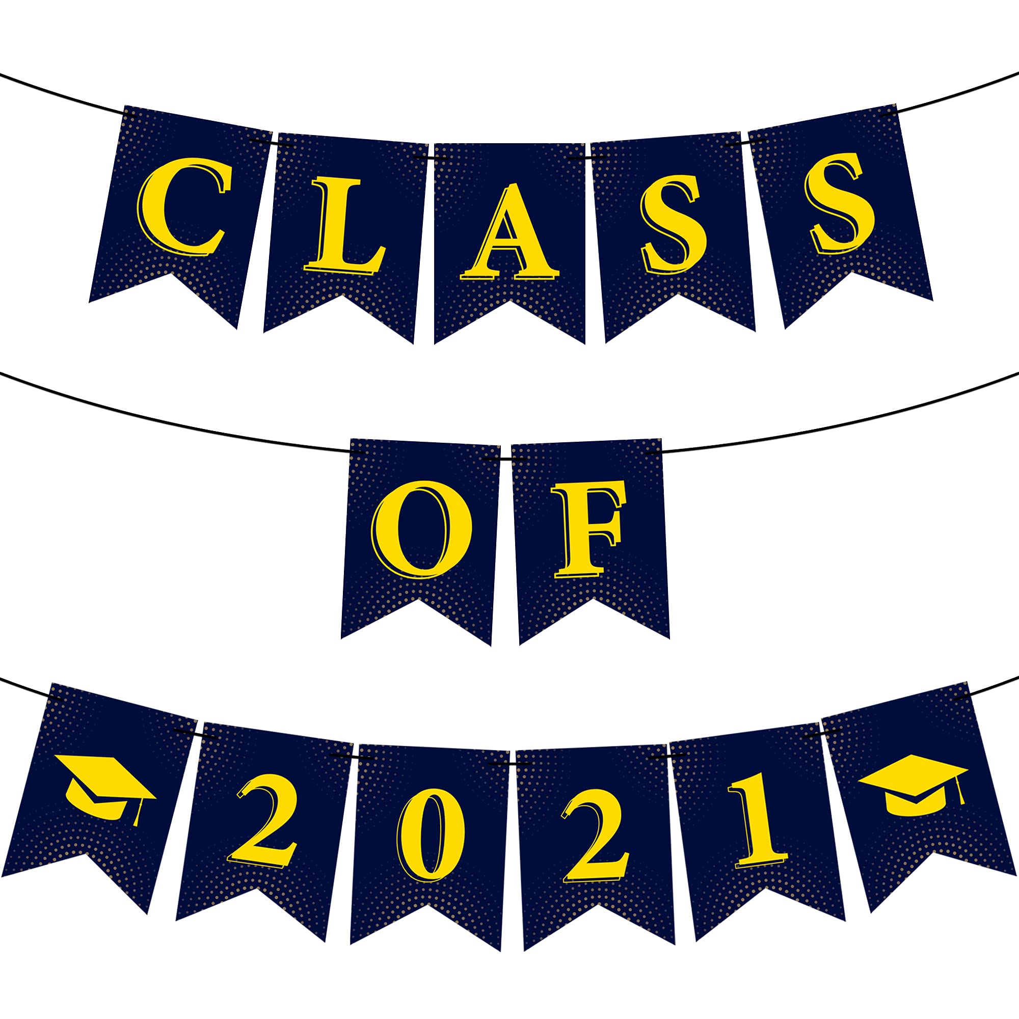 Buy Class of 2021 Banner for Graduation Party - No DIY, Large 8 Inch ...