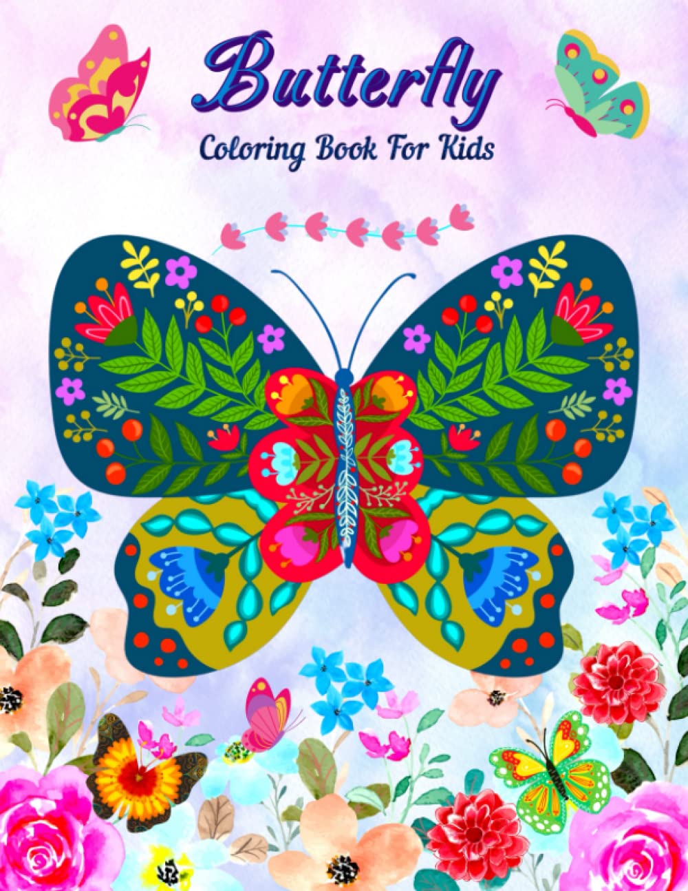 Butterfly Coloring Book For Kids: Cute Coloring Pages with Beautiful ...