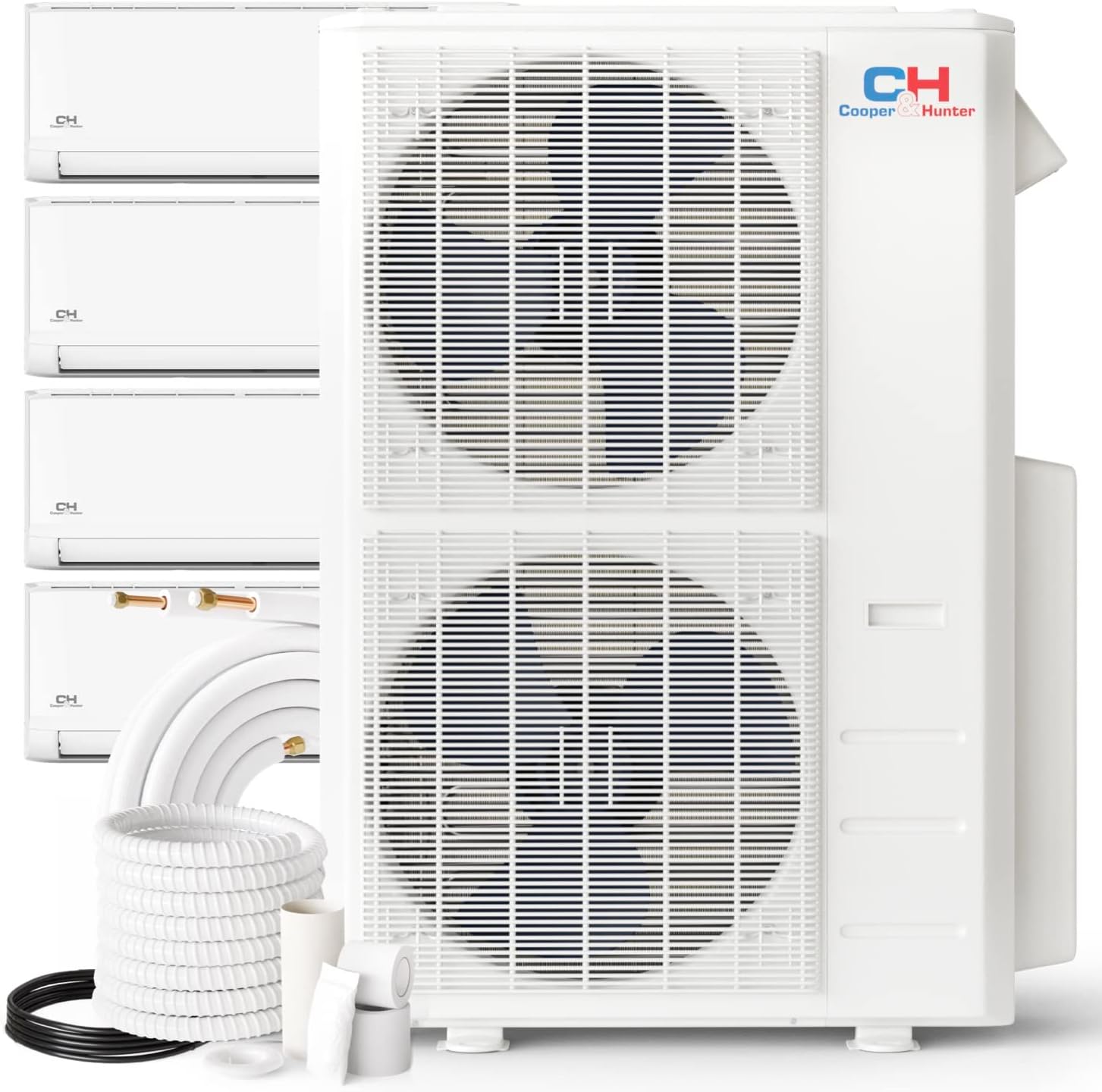 Amazon.com: Cooper & Hunter 55,000 BTU Quad 4 Zone 9,000 + 9,000 ...