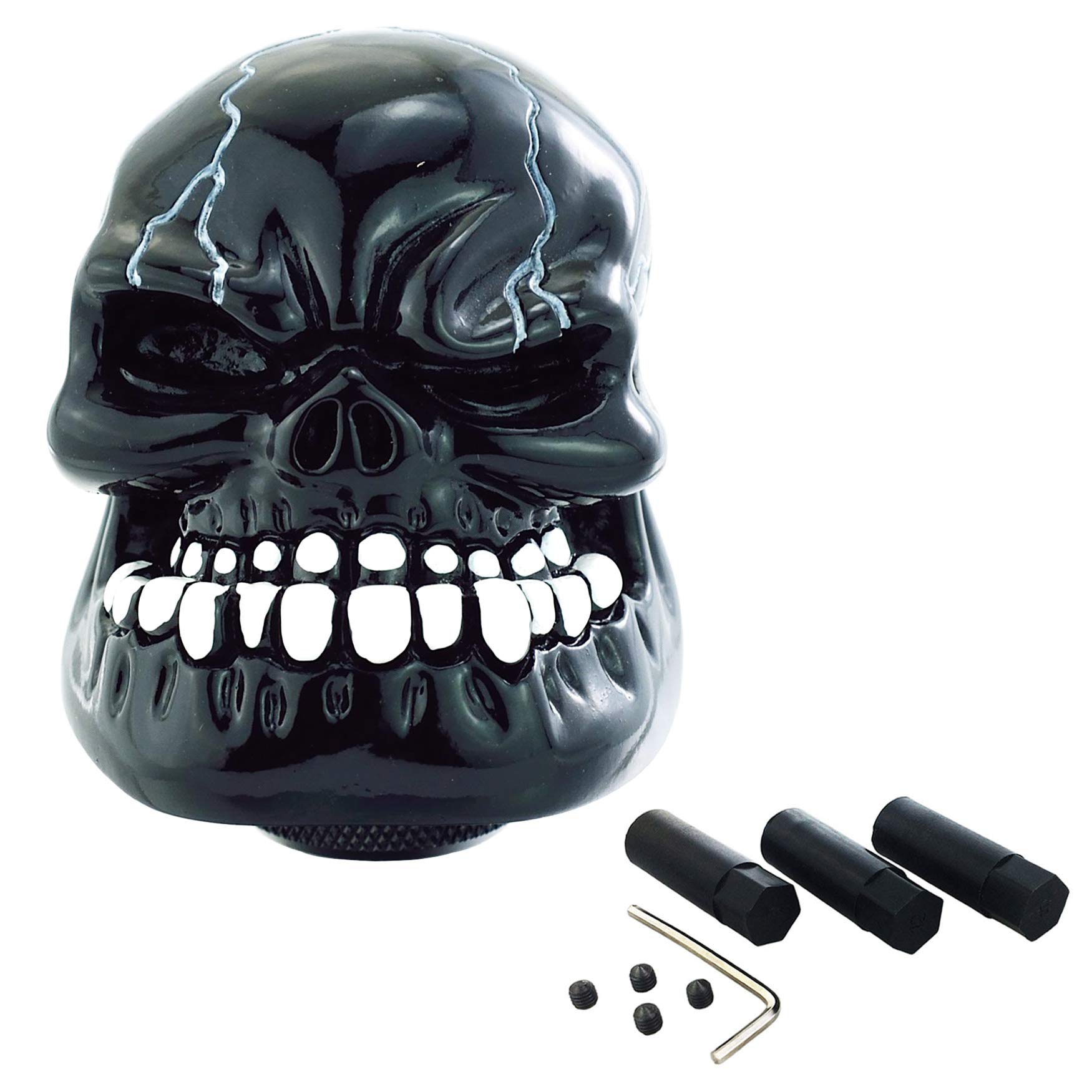 Snapklik.com : Lunsom Skull Shift Knobs Resin Shifter Head Most Car ...