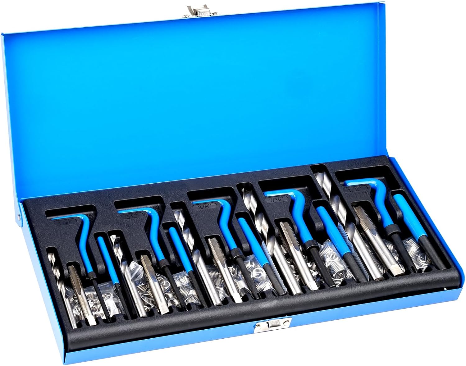 Amazon.com: VEVOR Helicoil Thread Repair Kit - 131-Piece SAE HSS Drill ...