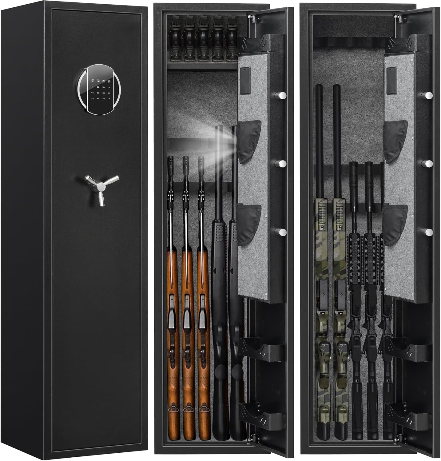 Amazon.com: Omethey 3-5 Rifle Gun Safes,Quick Access Gun Safes for Home ...