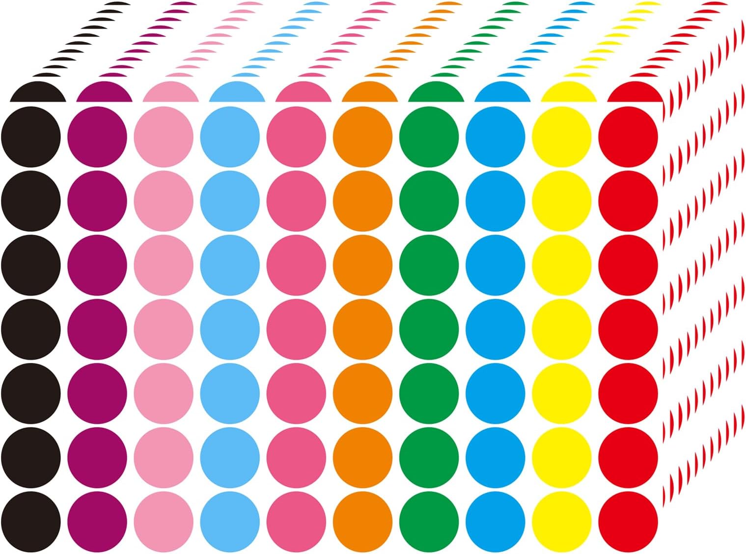 Amazon.com : Yeachlaing 1" Round Colored Dot Stickers Labels,660 Pack ...