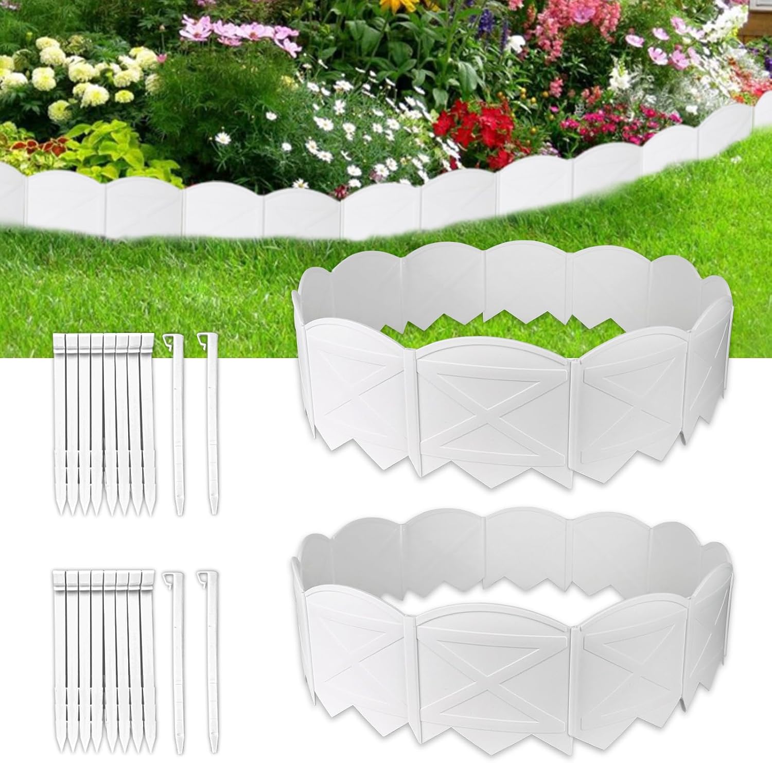 Amazon.com : Vashly 40Ft Edging for Landscaping 5.9inch Tall Garden ...