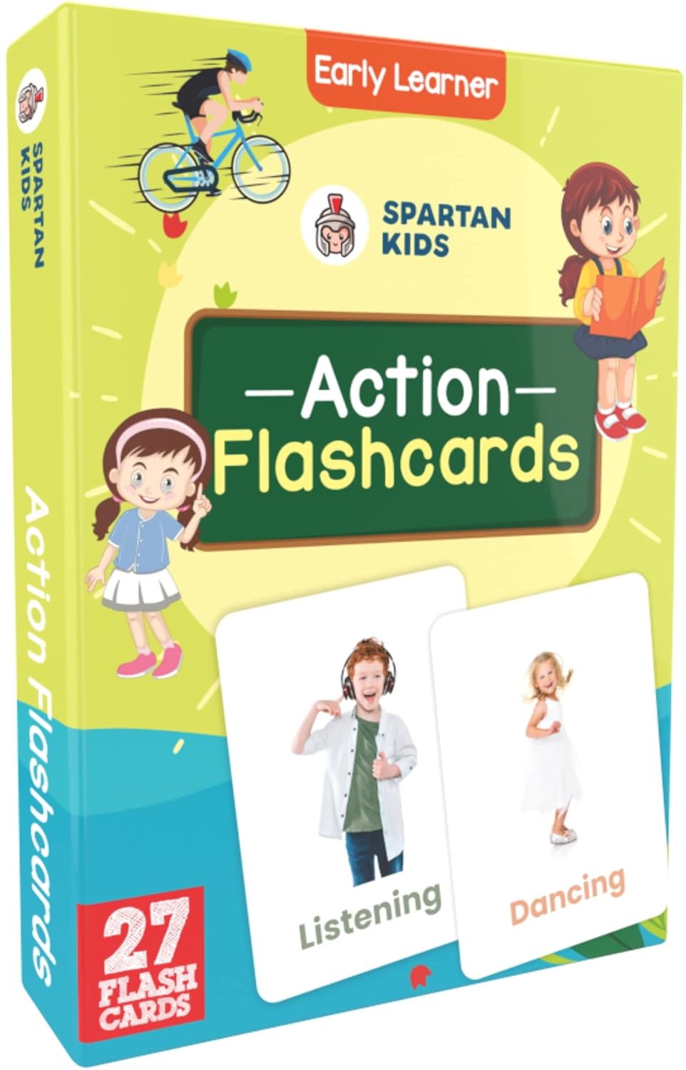 SPARTAN KIDS Action Flash Cards for Kids | 27 Early Learning Flash ...