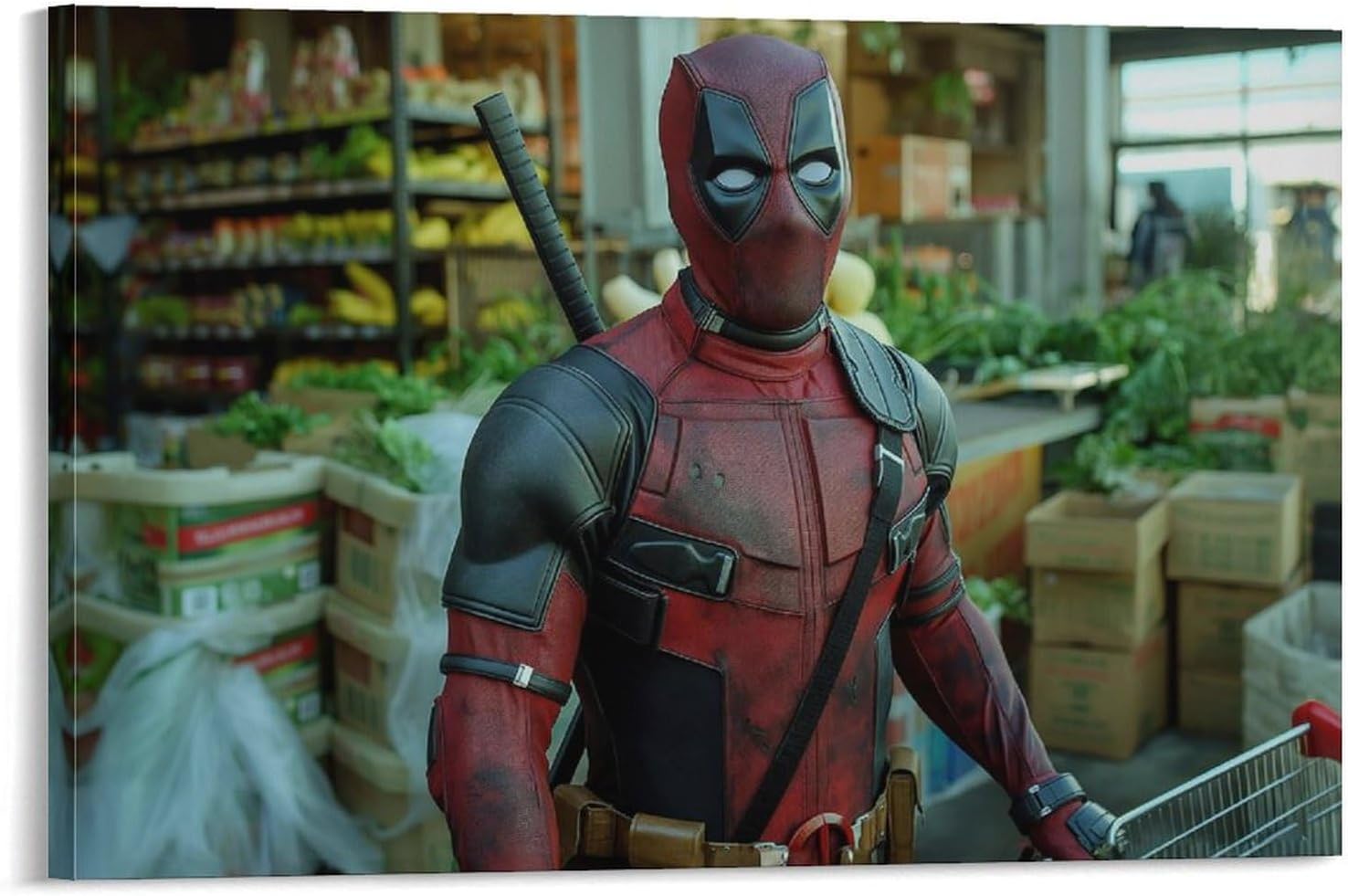 Amazon.com: NQNFWCRJ Deadpool Grocery Store Trip Art Poster, Home Decor ...