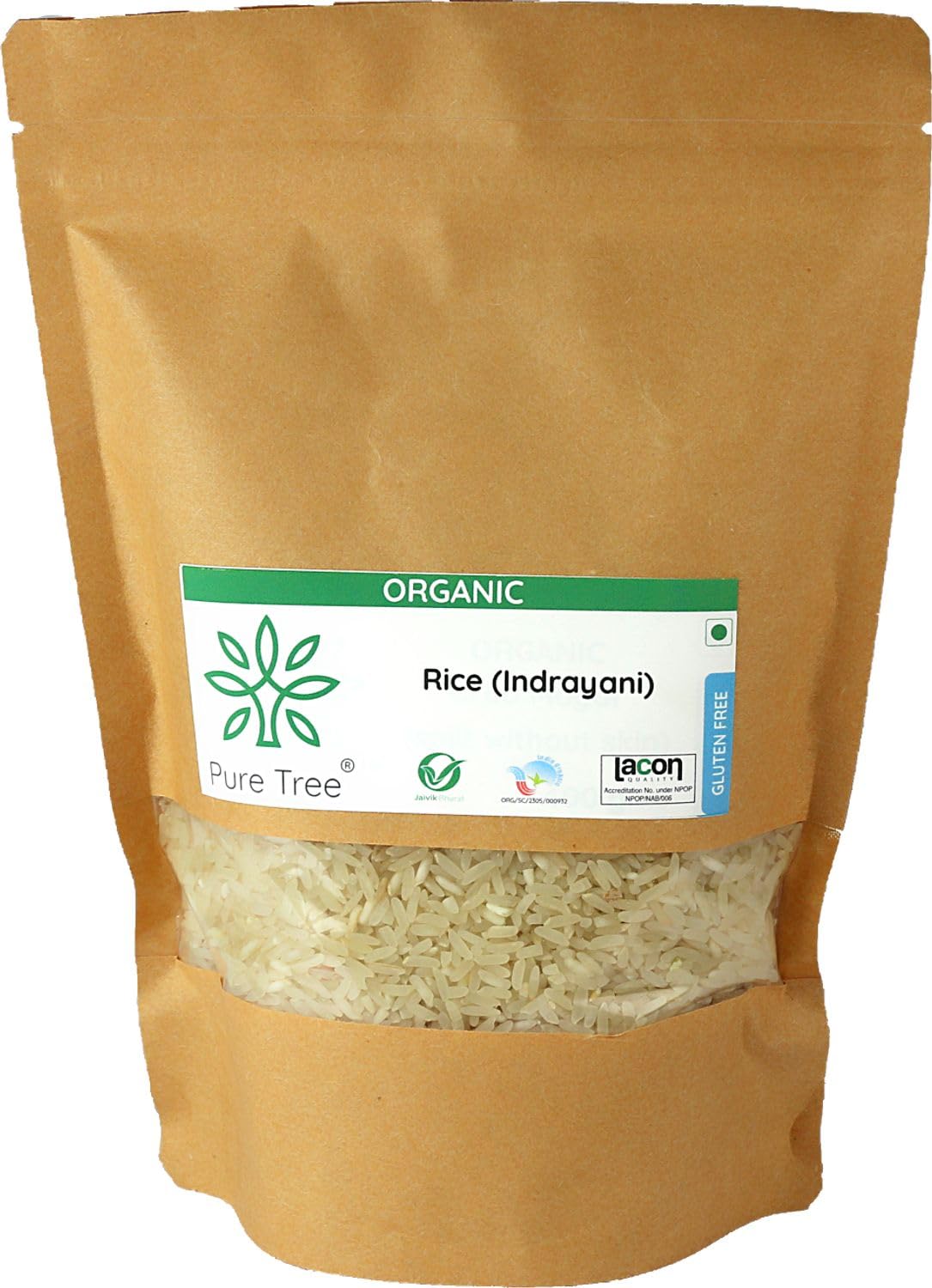 Pure Tree Certified Organic Indrayani Rice (White) | 900 g | Indrani ...