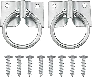 Amazon.com: 2inch Hitching Ring ZZLZX 2 Set 2-in Hitch Ring with Plate ...