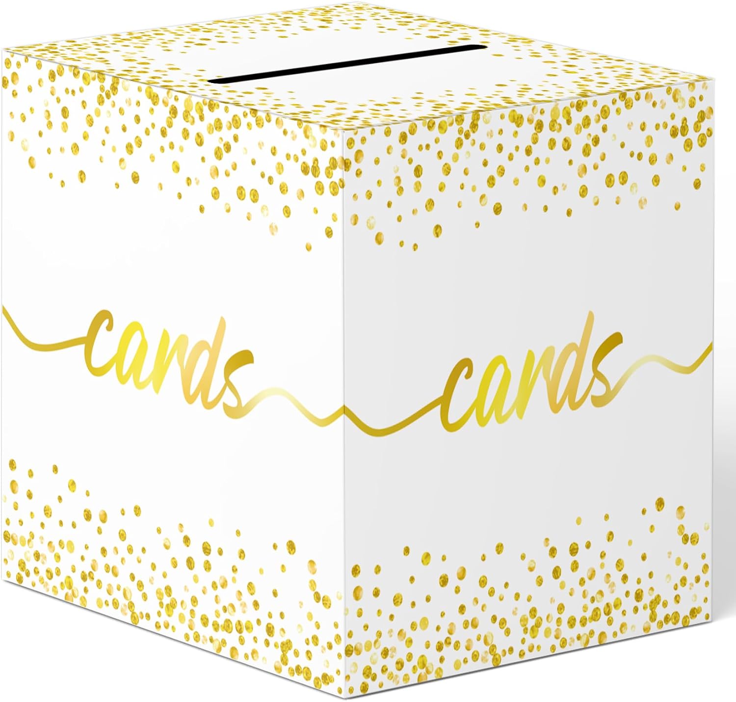 Amazon.com: White Gold Card Box, Graduation Card Box, Wedding Card Box ...