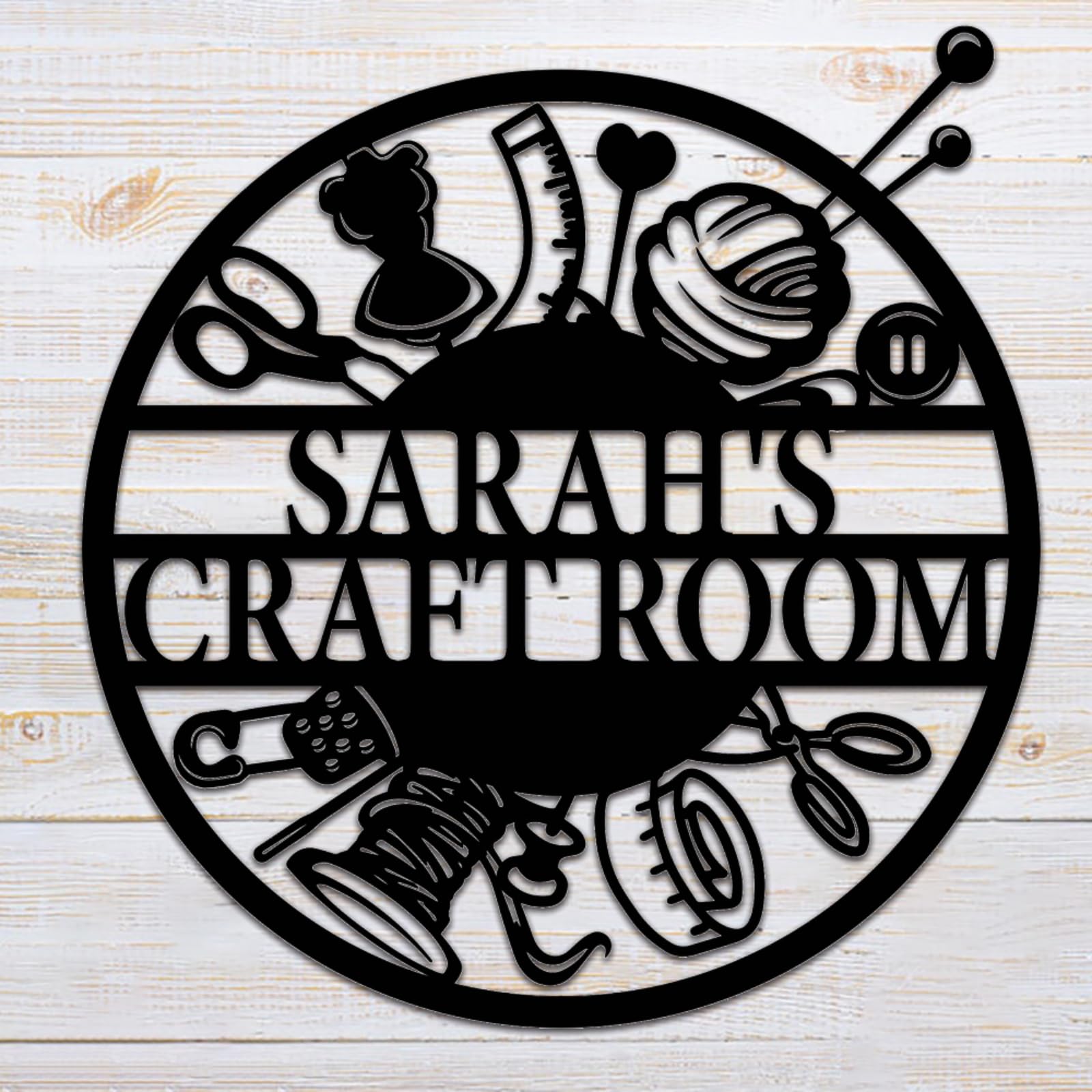 Amazon.com : Custom Craft Room Metal Wall Signs - Personalized Craft ...