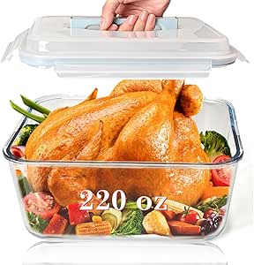 Amazon.com: Extra Large Glass Storage Containers with Lids Airtight ...