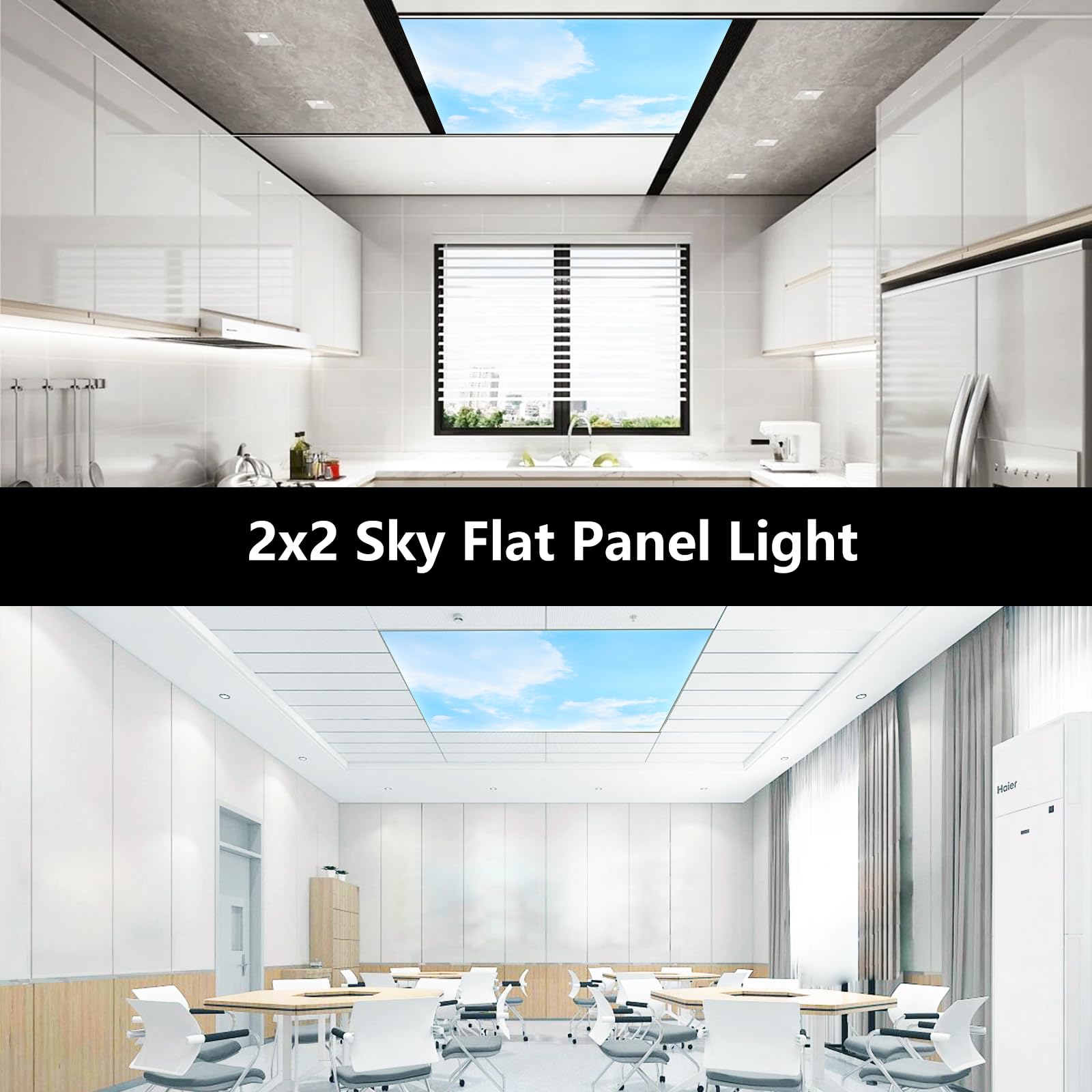 Snapklik.com : VocgoUU 2x2 LED Flat Panel Lights Blue Sky Cloud 4 Pack ...