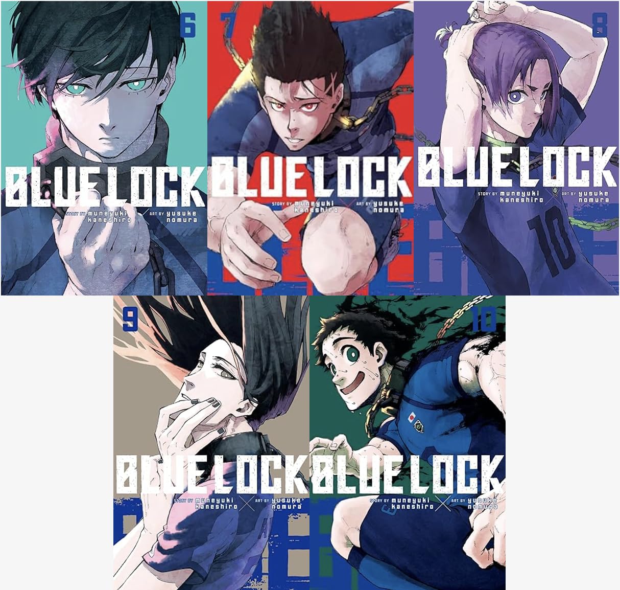Blue Lock Vol. 6-10 Bundle Set (Muneyuki Kaneshiro (Author), Yusuke ...