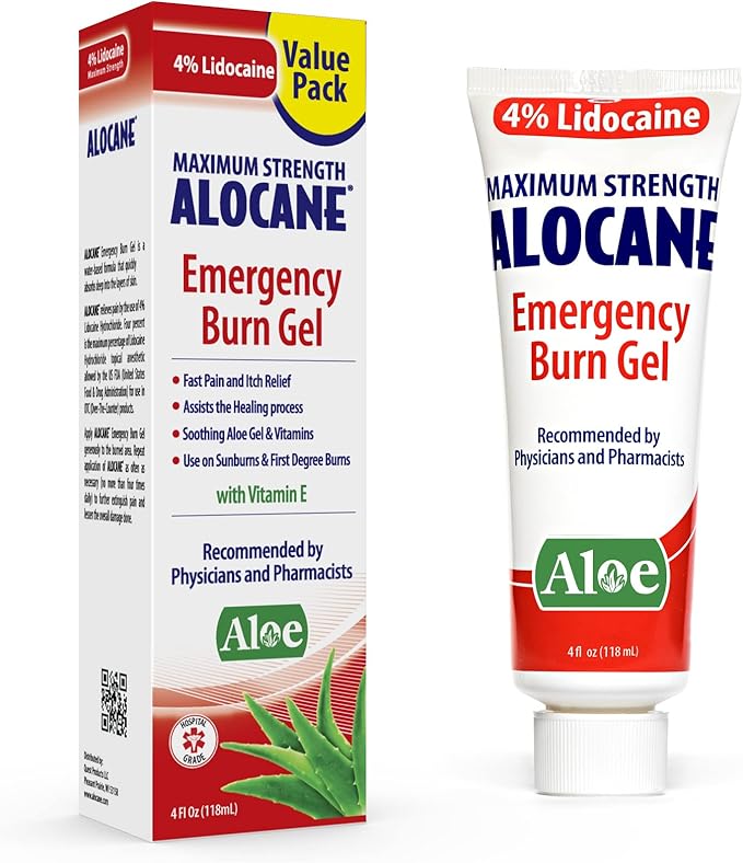 Amazon.com: Alocane Emergency Burn Gel 4 Lidocaine Maximum Strength ...