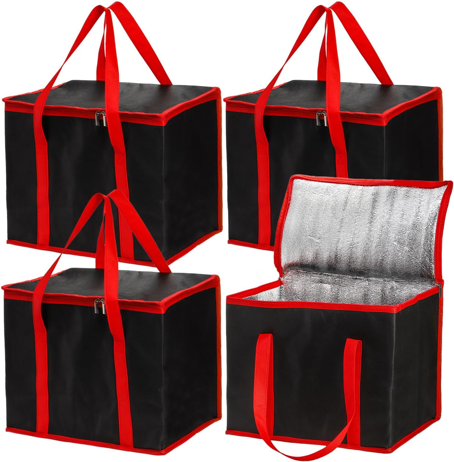 Amazon.com: Set of 6 Large Insulated Reusable Grocery Bags with Sturdy ...