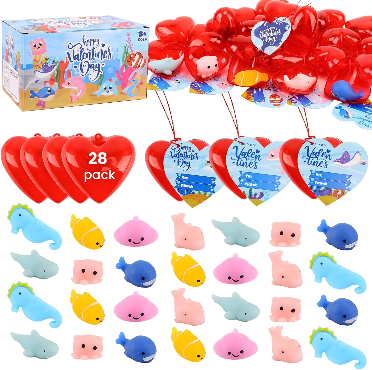 Amazon.com: Pinkcow Valentines Day Gifts for Kids Classroom - Mochi ...